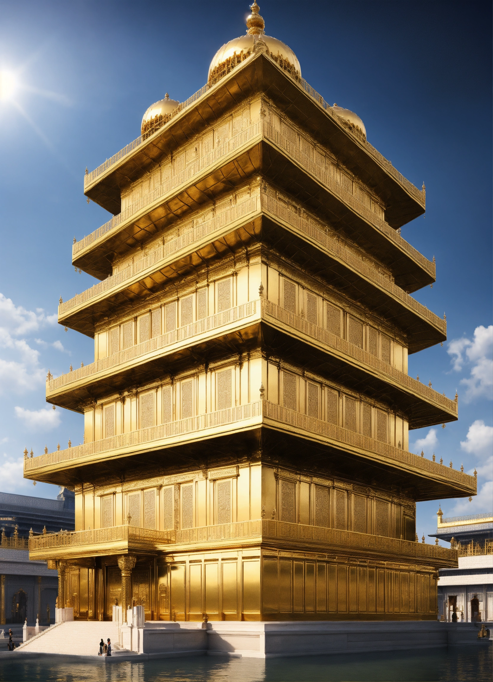 Lexica - Columns Magnificent Golden Temple 8 realistic