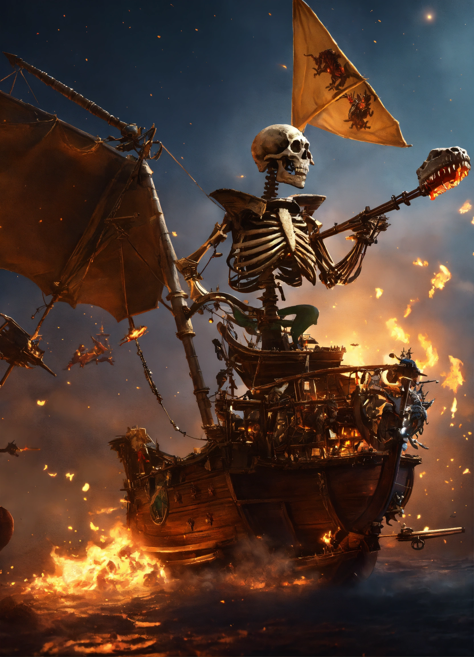 Lexica - A skeleton sherrif made of metal fires a ballista from the ...