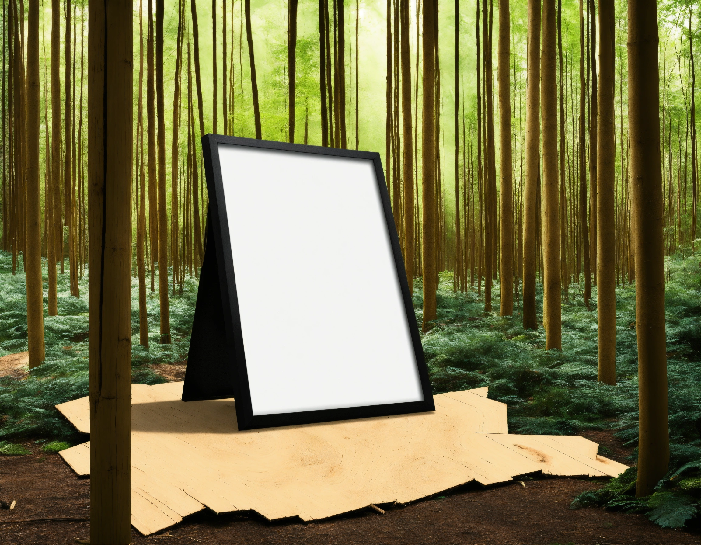 Lexica - Presentation of a simple white canvas, black frame, "Blog ...