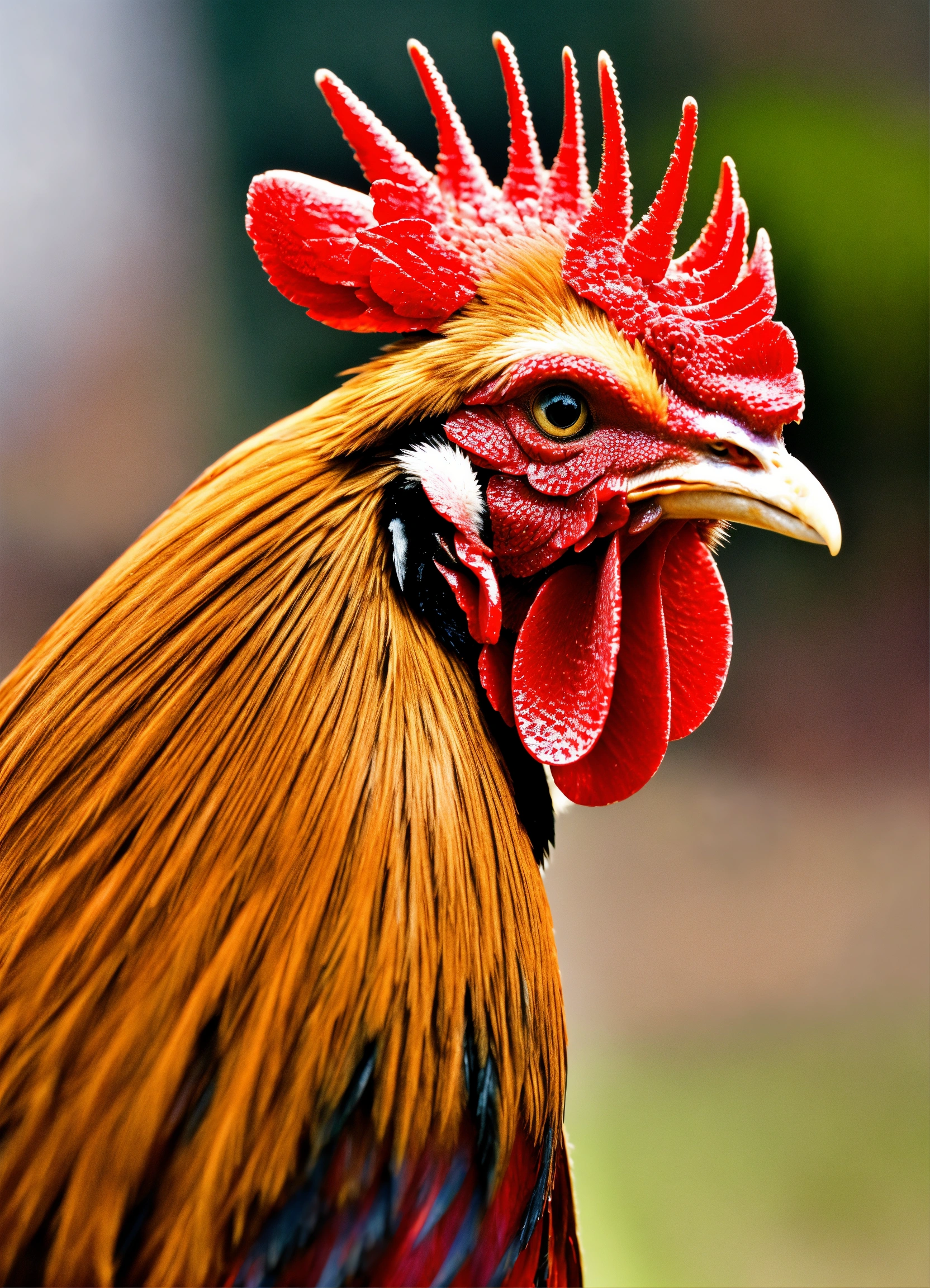 Lexica - Rooster comb zoomed in