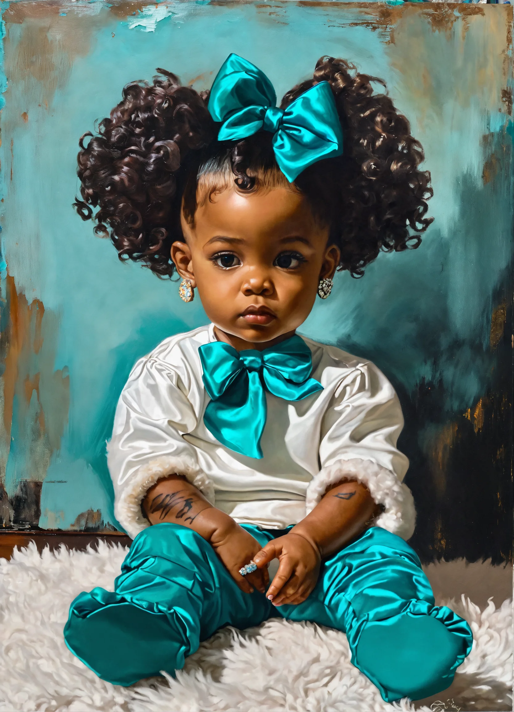 Lexica - Create a full-body view of a colorful glossy surreal oil ...