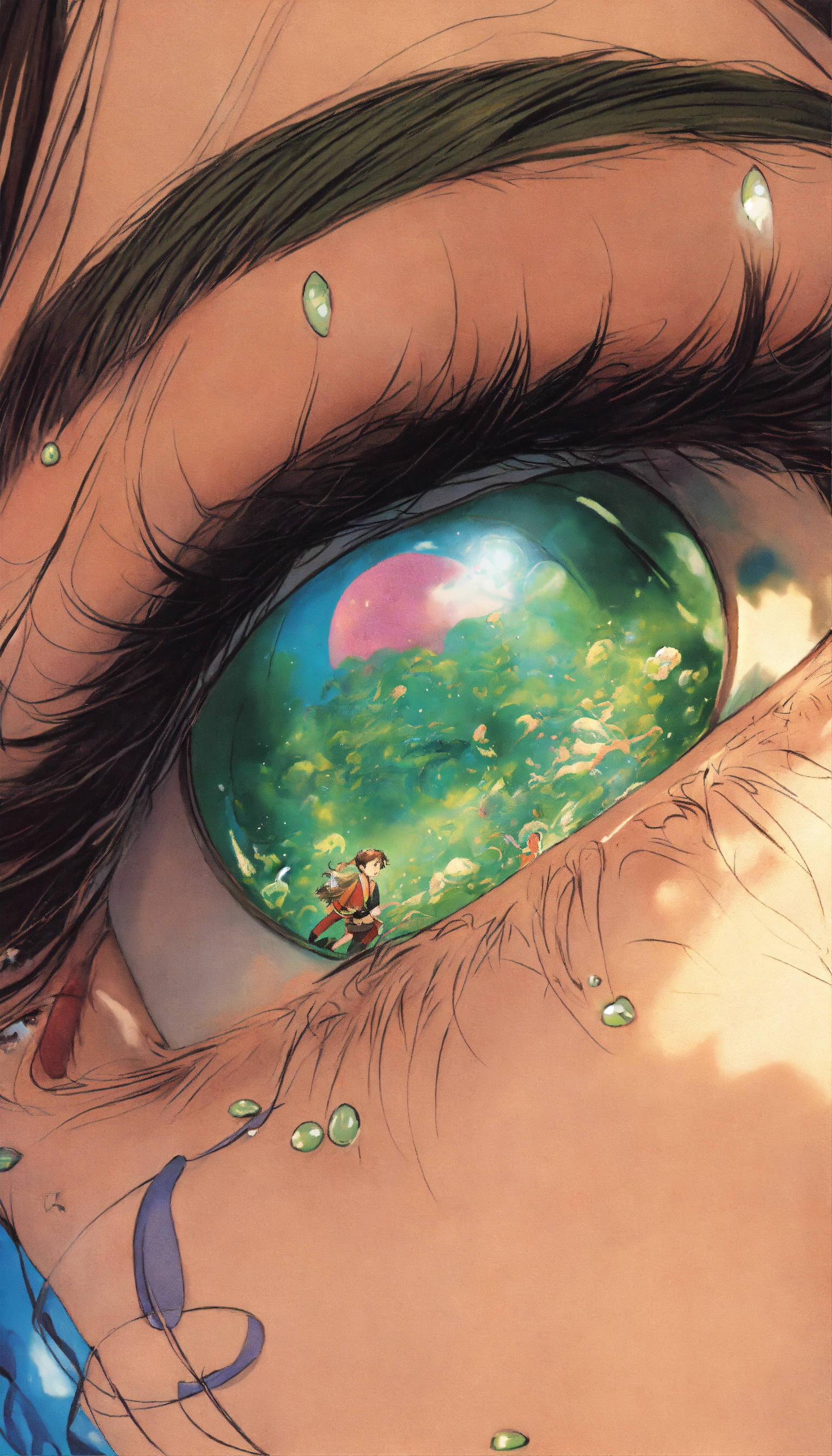 Lexica - 1990s anime sci-fi ambiverted female, full detailed eyes ...