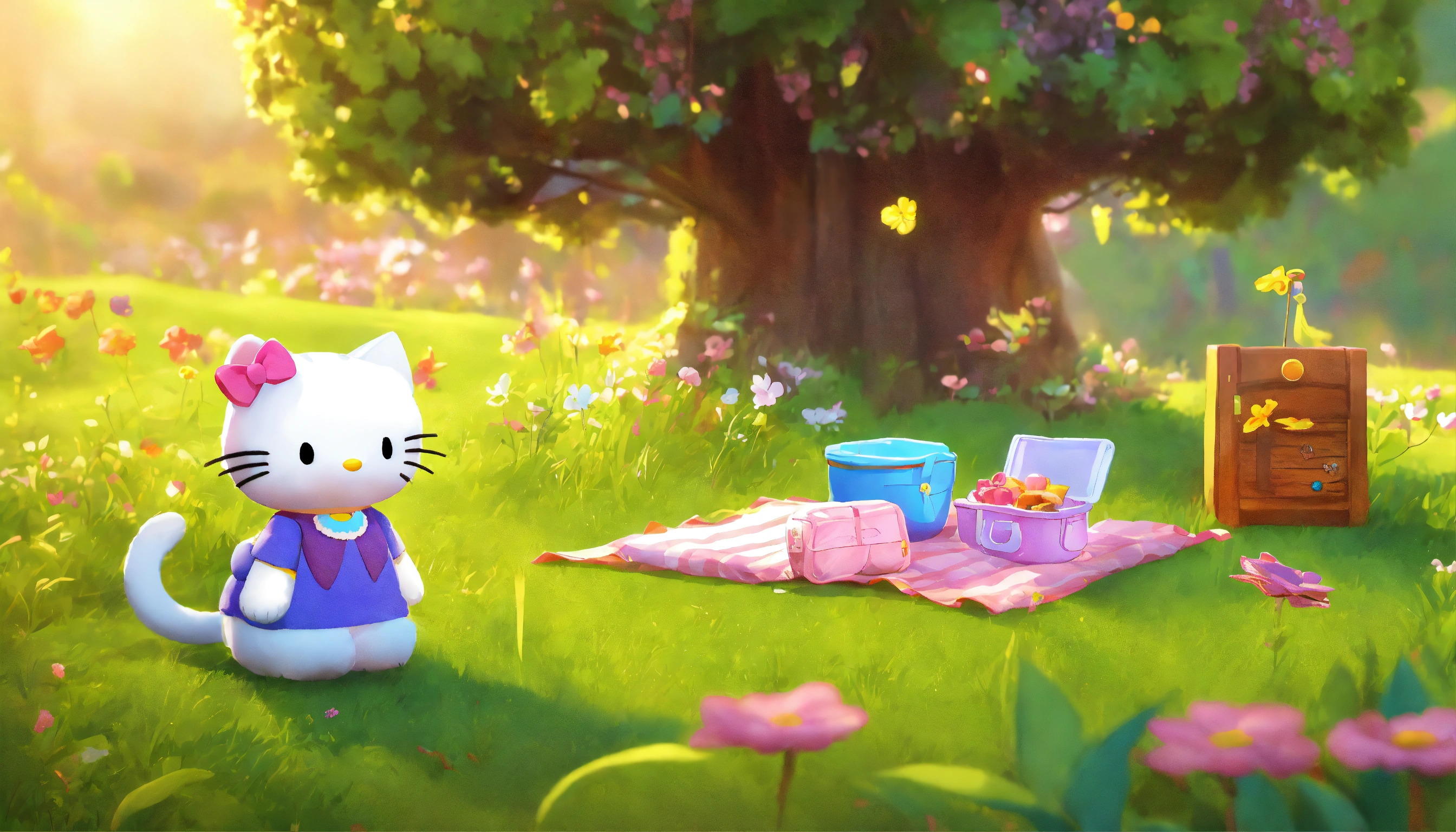 Lexica - Hello, kitty. She plays in the meadow, finding a soft grassy ...