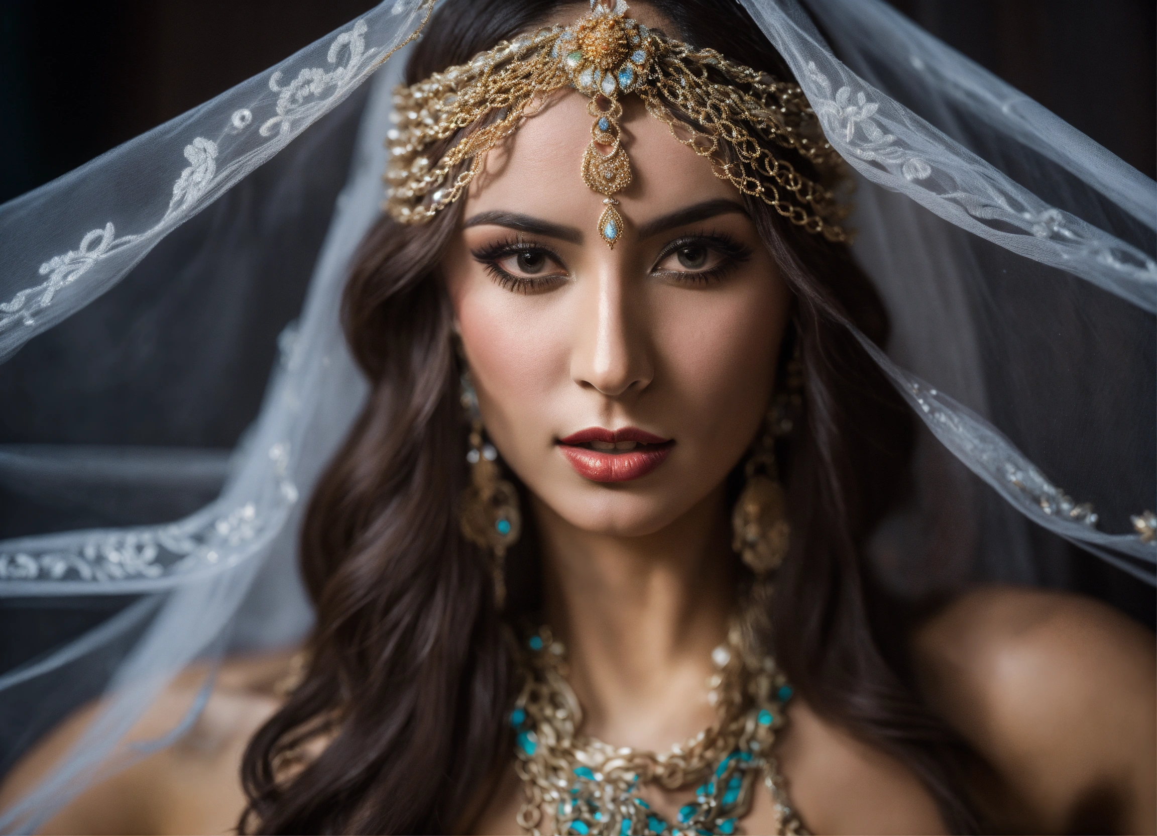 Lexica - Photo portrait of dynamic belly dancer dancing in oriental ...
