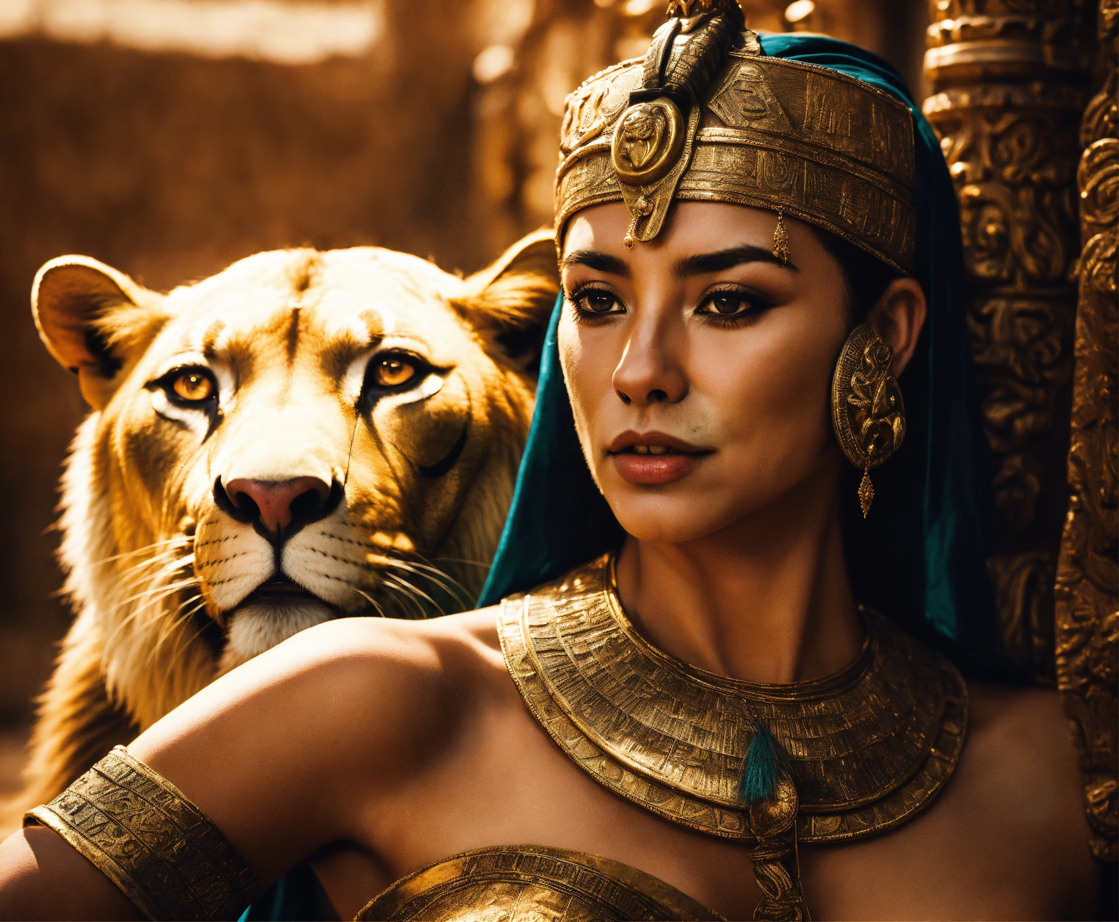 Lexica - An epic fantasy scene in ancient Egypt featuring a gorgeous ...