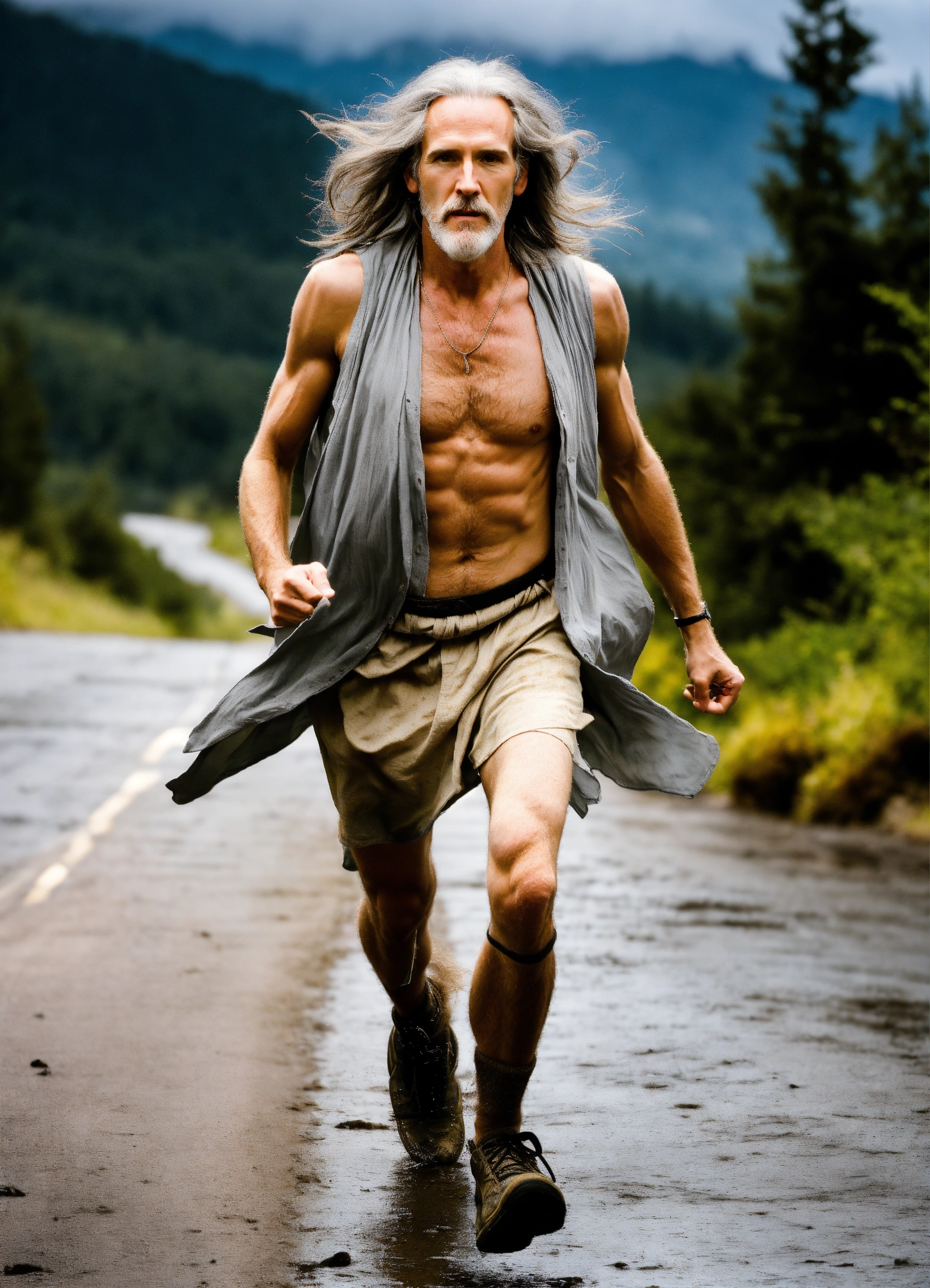 Lexica - In photographic style Matt Mercer as a tall long distance ...