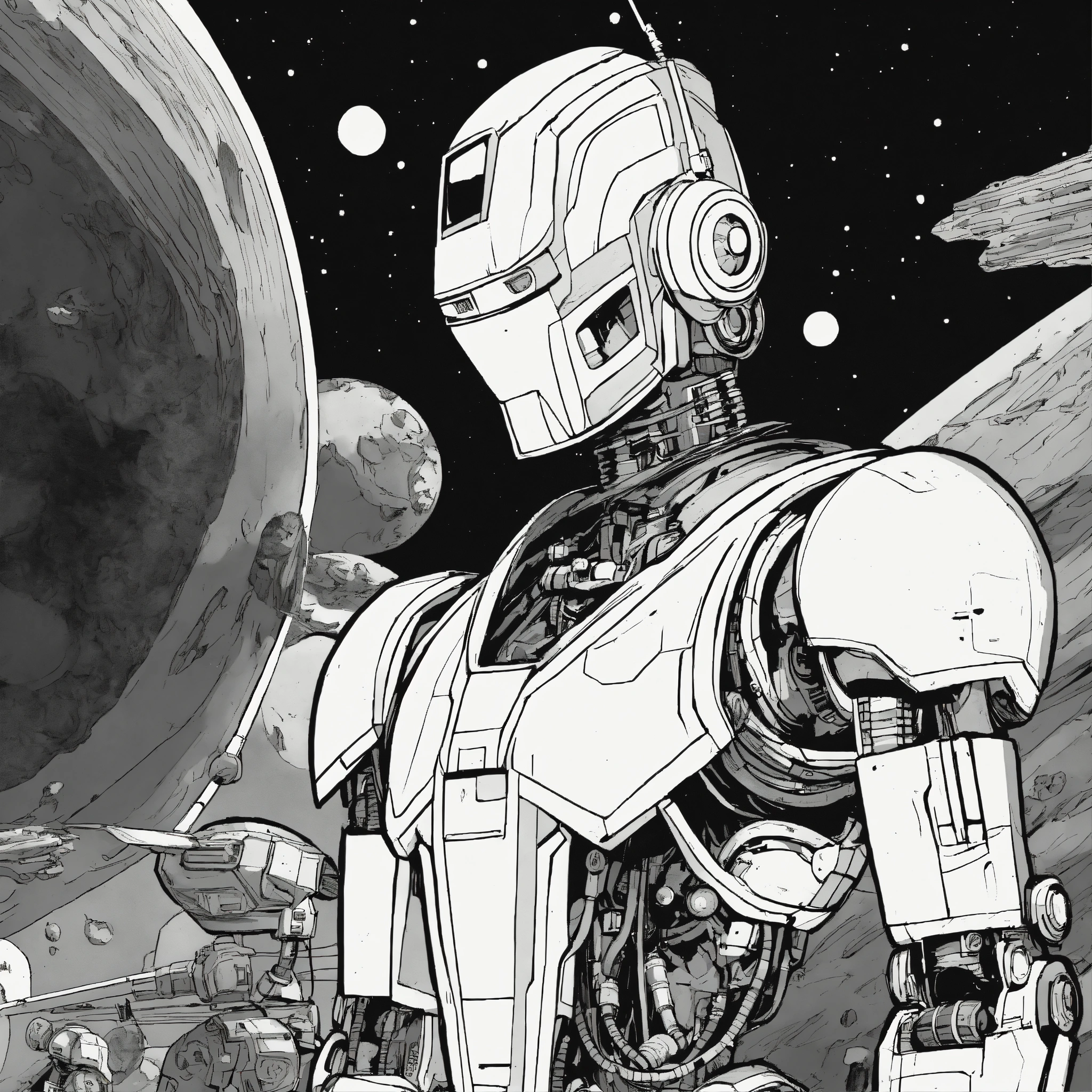 Lexica - A comic book panel about robots taking over the world, simple ...