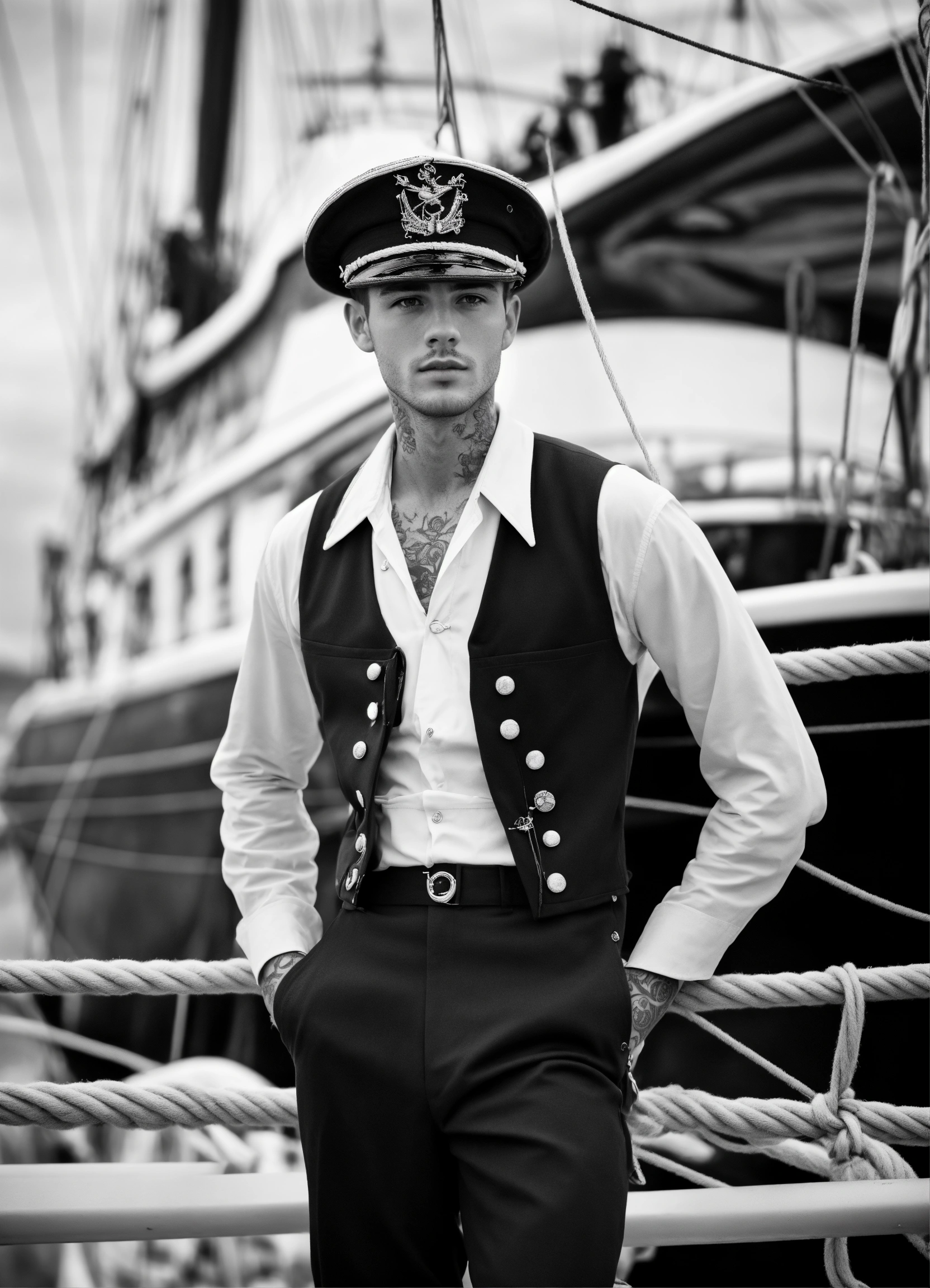 Lexica - Photorealistic, blackandwhite, young male, art, artdeco ...