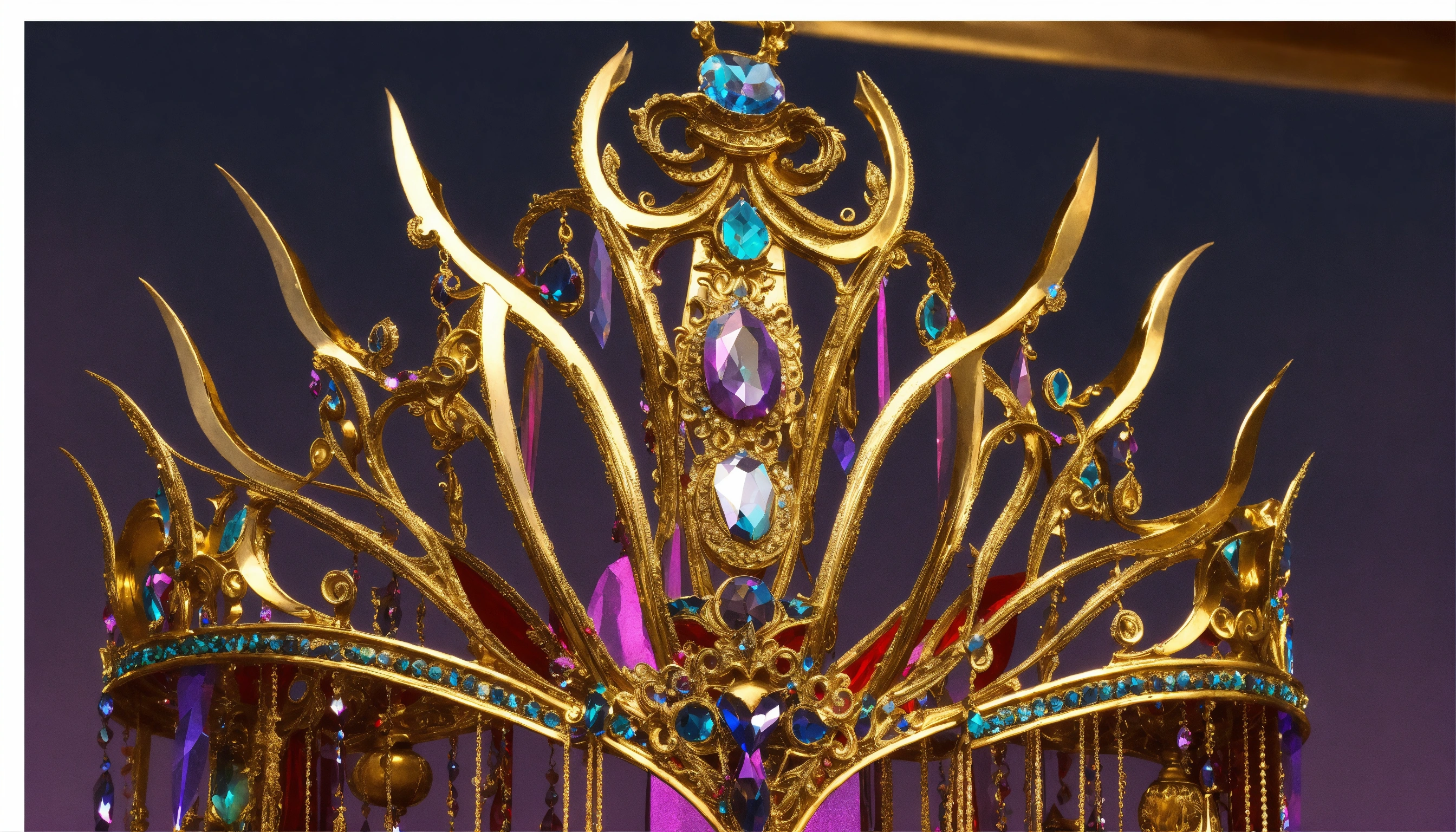 Lexica - Extra extravagantly over the top midevil queen crow with wide ...