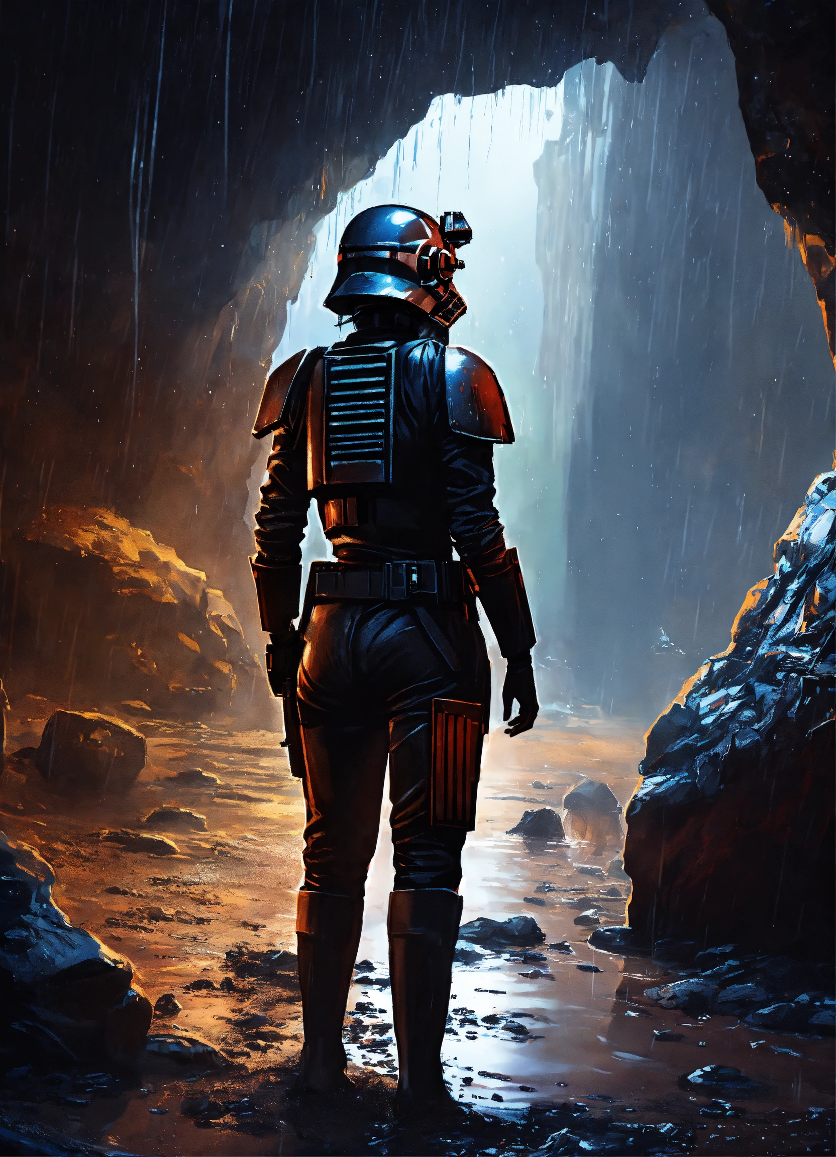 Lexica - Digital art of a pretty female Star Wars Imperial TIE pilot in ...