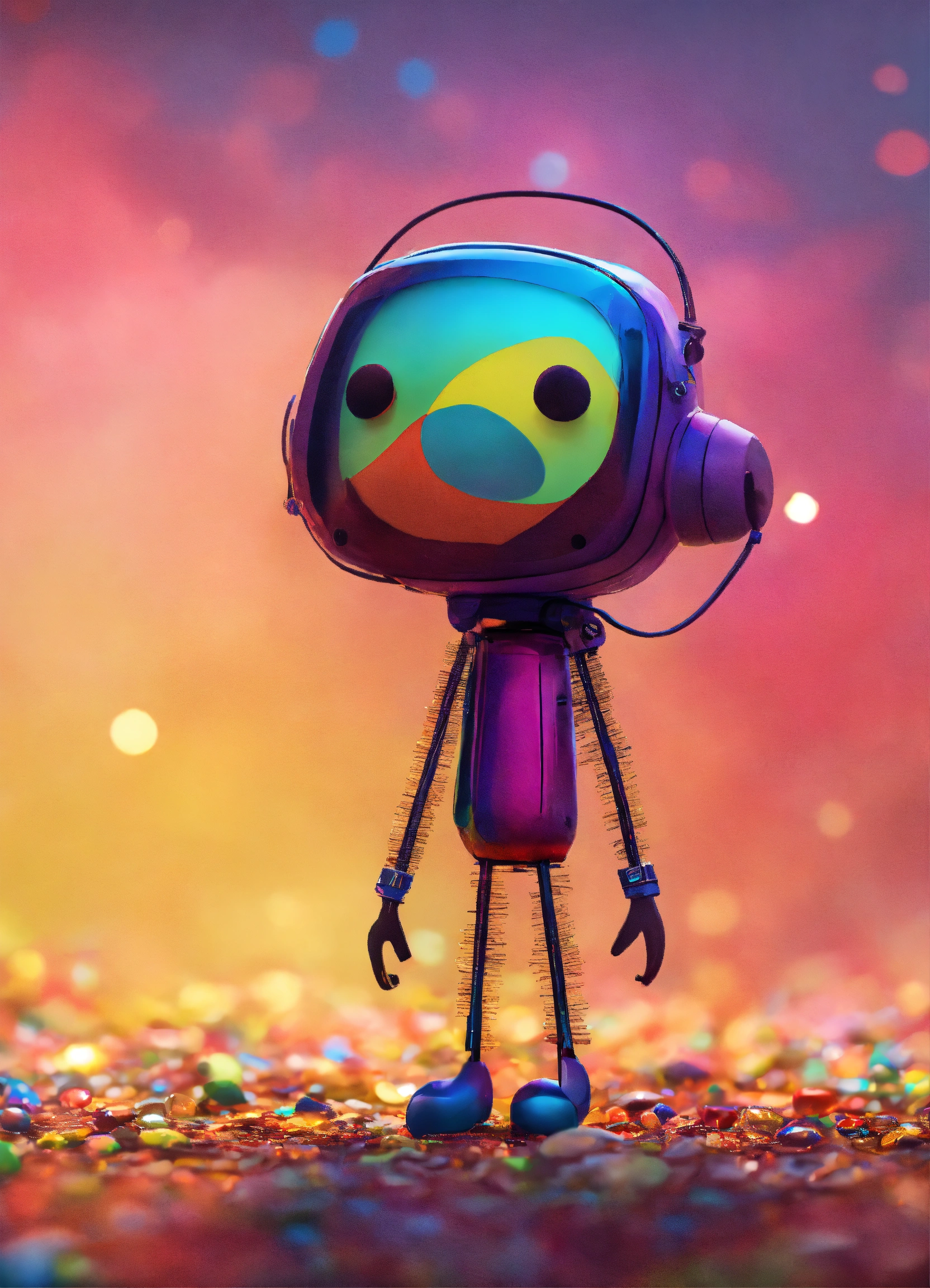 Lexica - Cute colorful small stick man