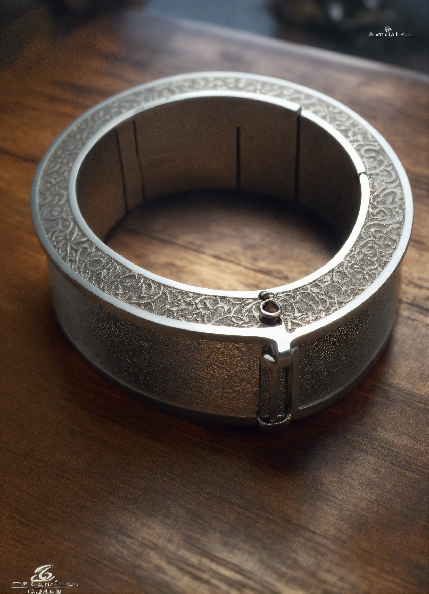 Lexica - Guilloché bracelet, Ford Hallam Style, bear, Shibuichi, tsuba ...