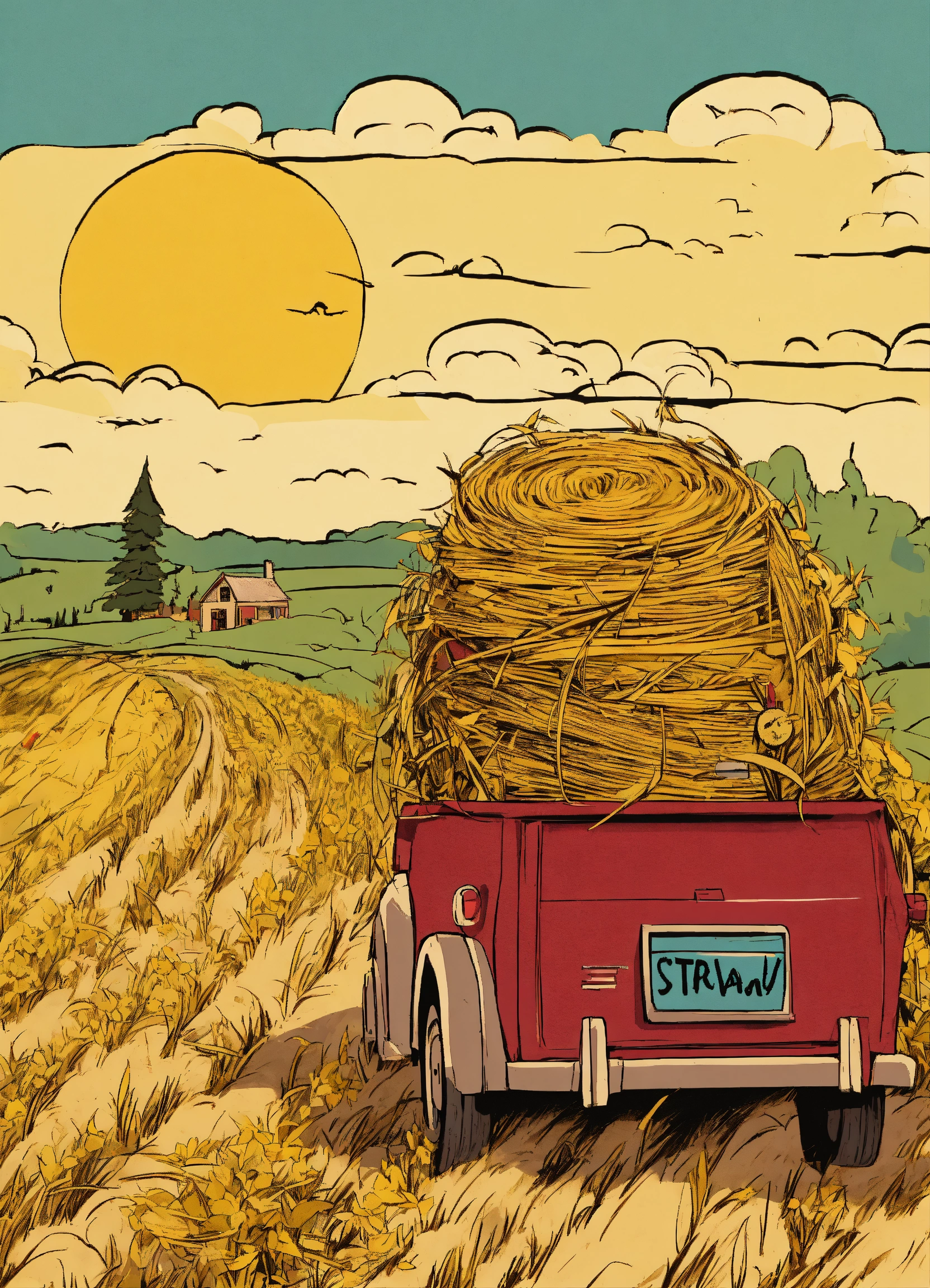 Lexica - A bundle of straw, head out of the straw, comics and embrace ...