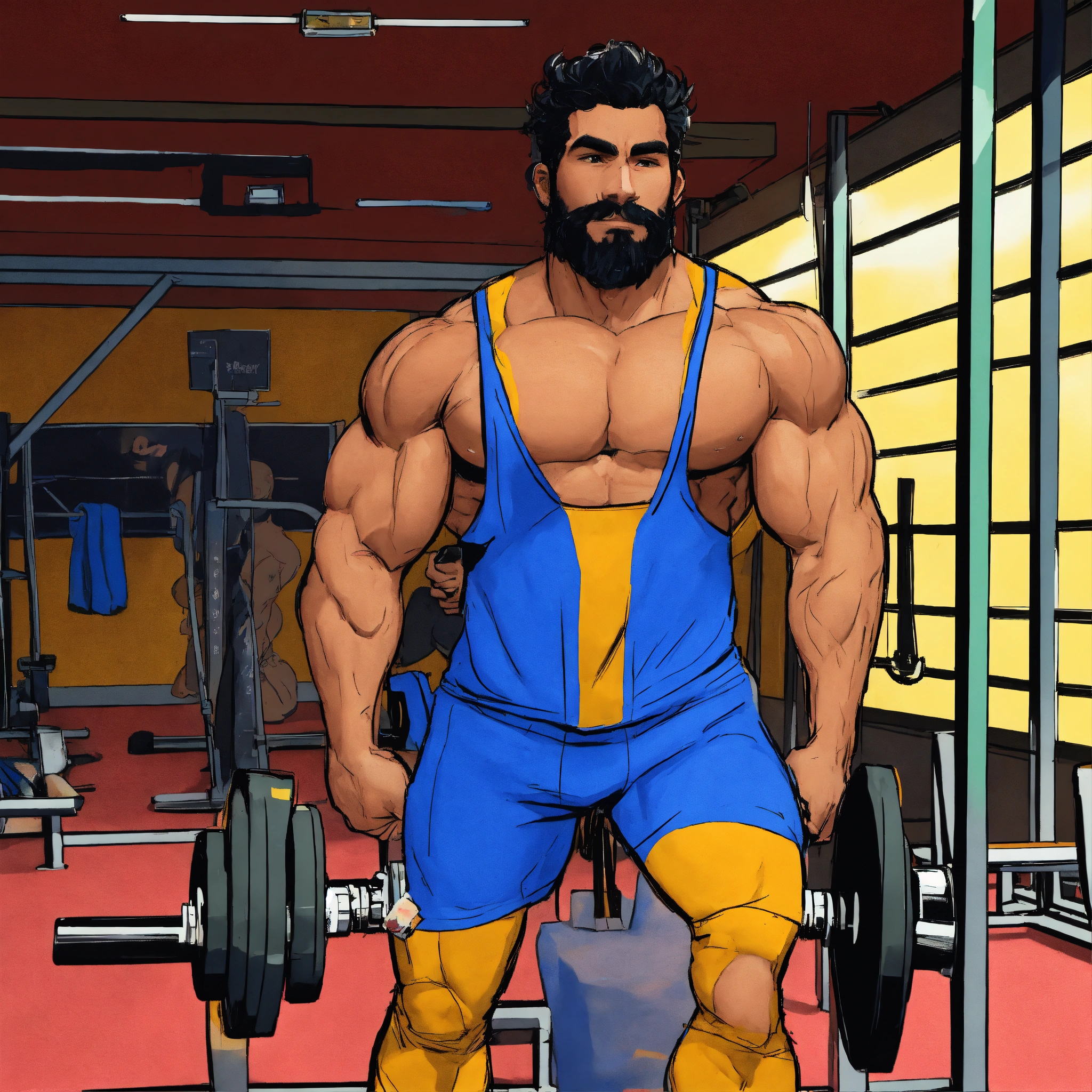 Lexica - 30-year-old hairy Mayan man with big muscles, big bodybuilder ...