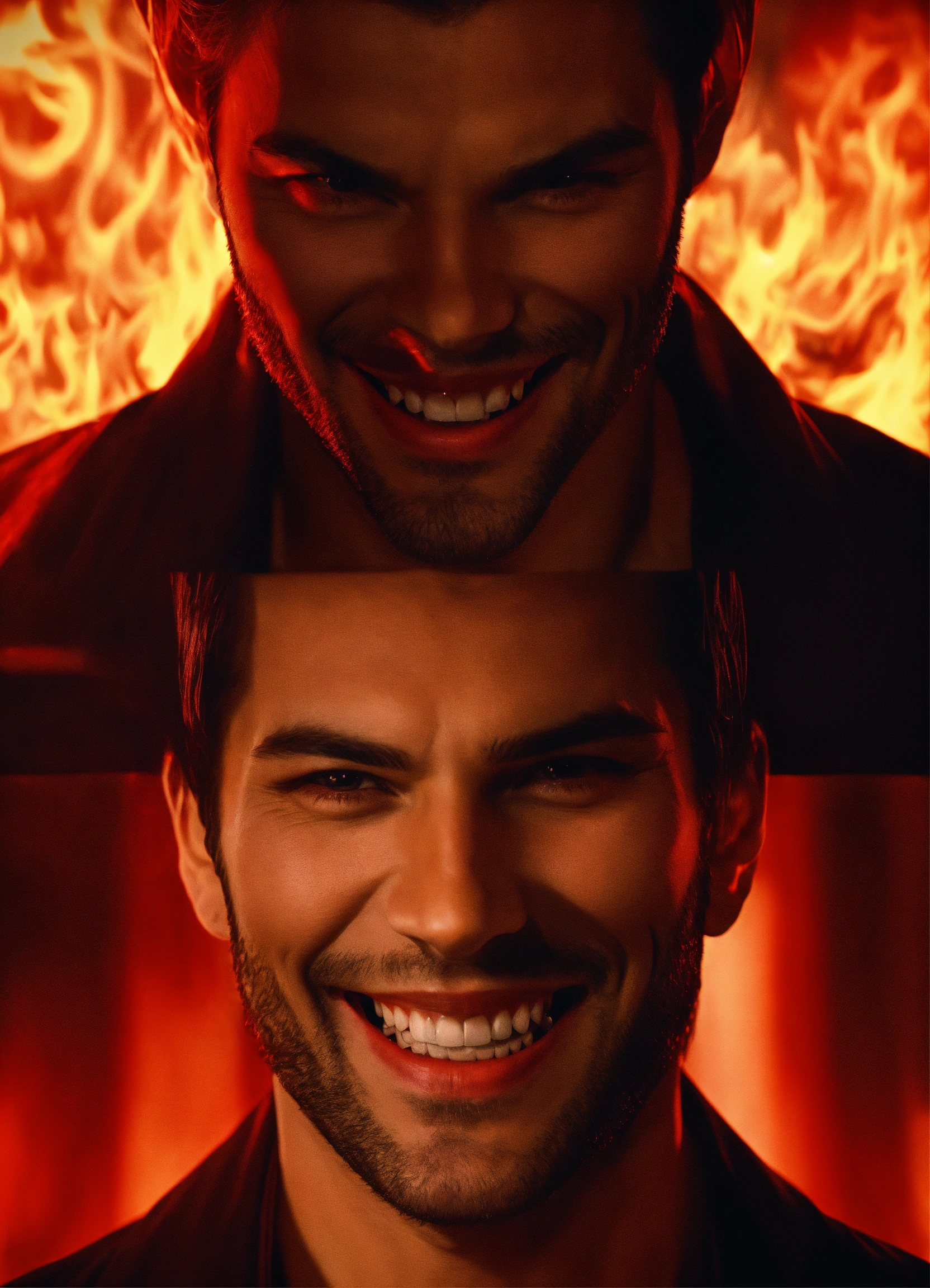 Lexica - Lucifer as an angel, evil grin, evil smile, sinister vibes ...