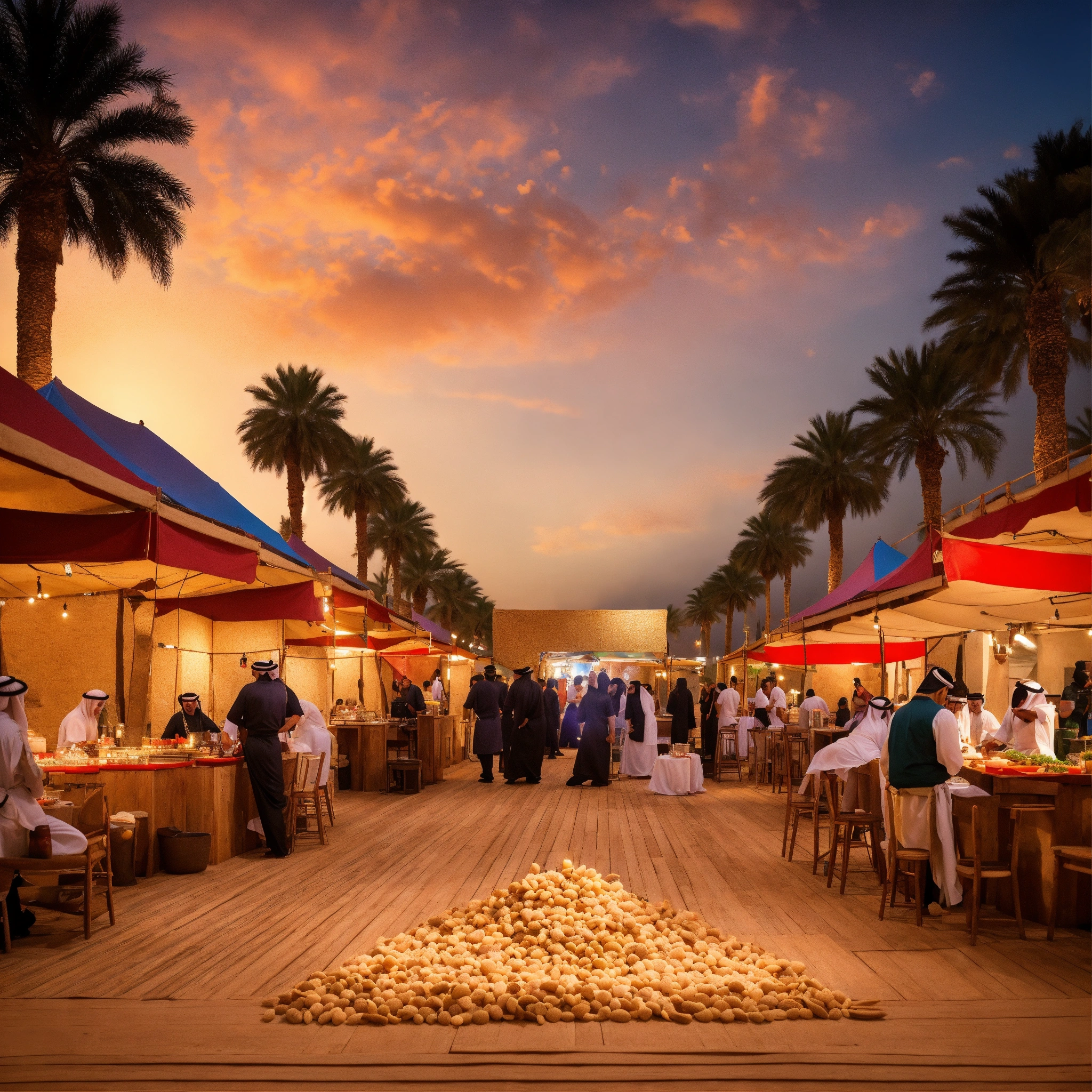 Lexica - Visualize a vibrant scene at the 'Taste of Bahrain' Food ...