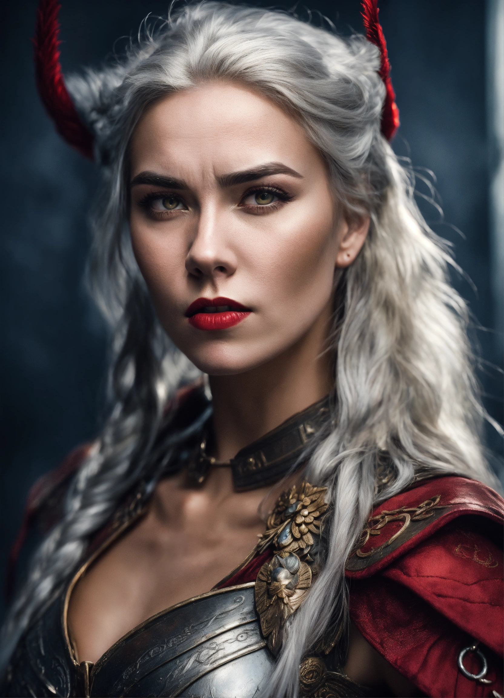 Lexica - Photo quality portrait of emilia page Norse Valkyrie with high ...