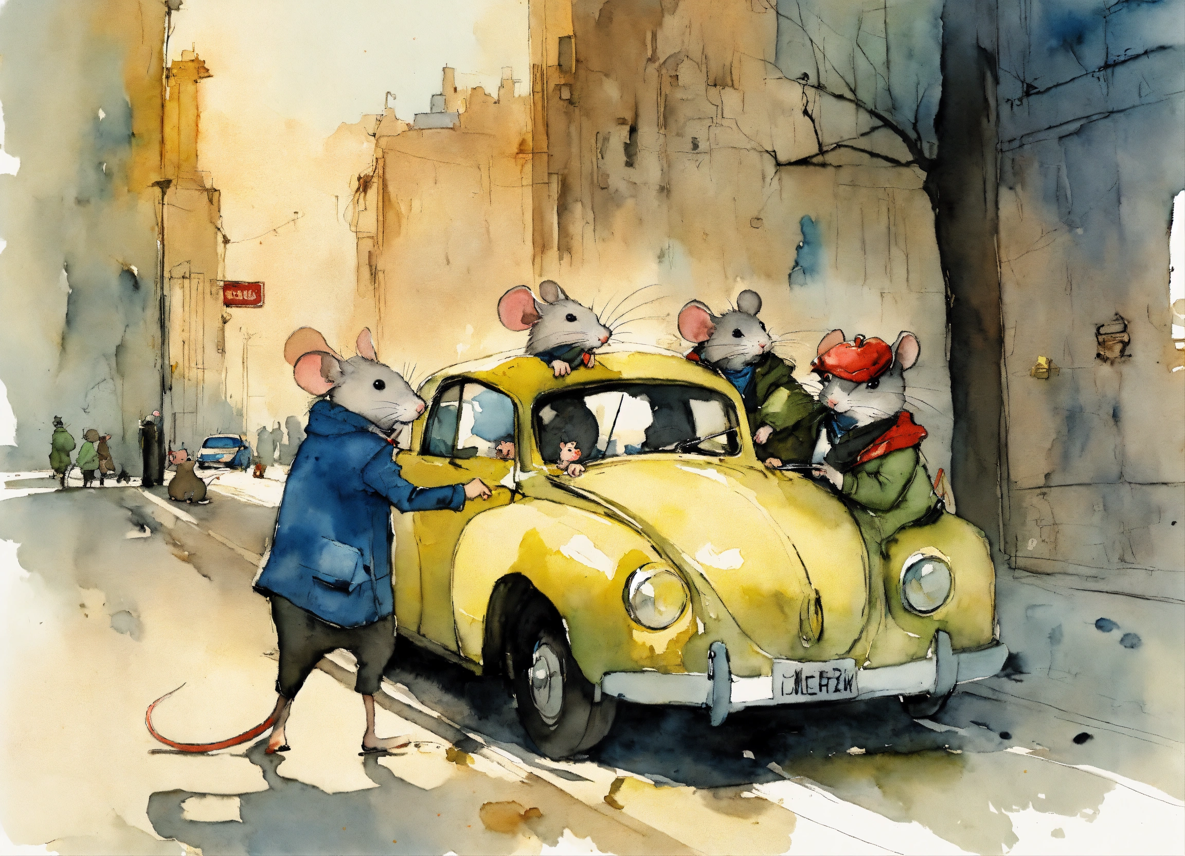 Lexica - Cool, nice and cute mice working and helping together to move ...