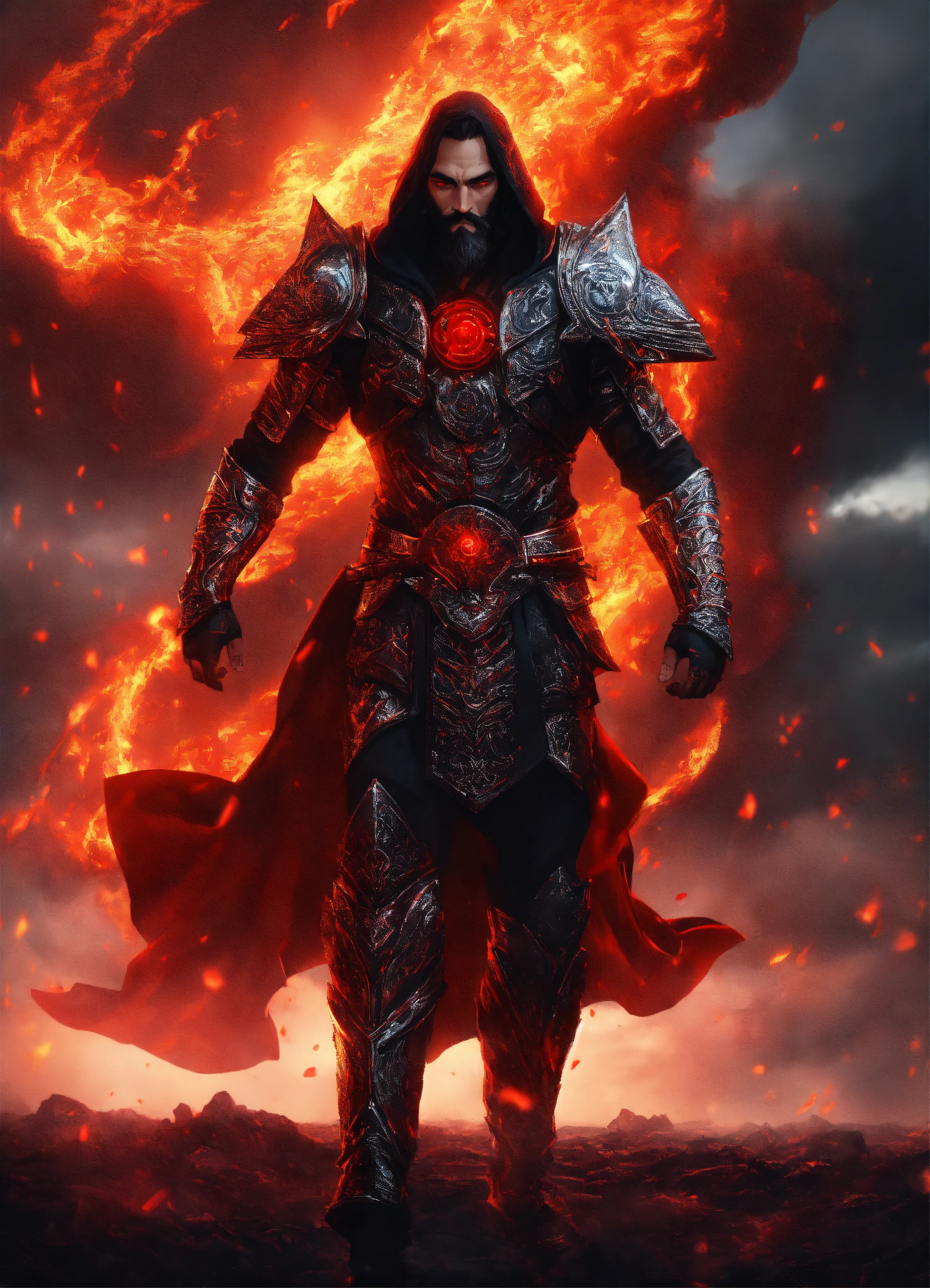 Lexica - Well groomed bearded man, a strong handsome white god demon ...