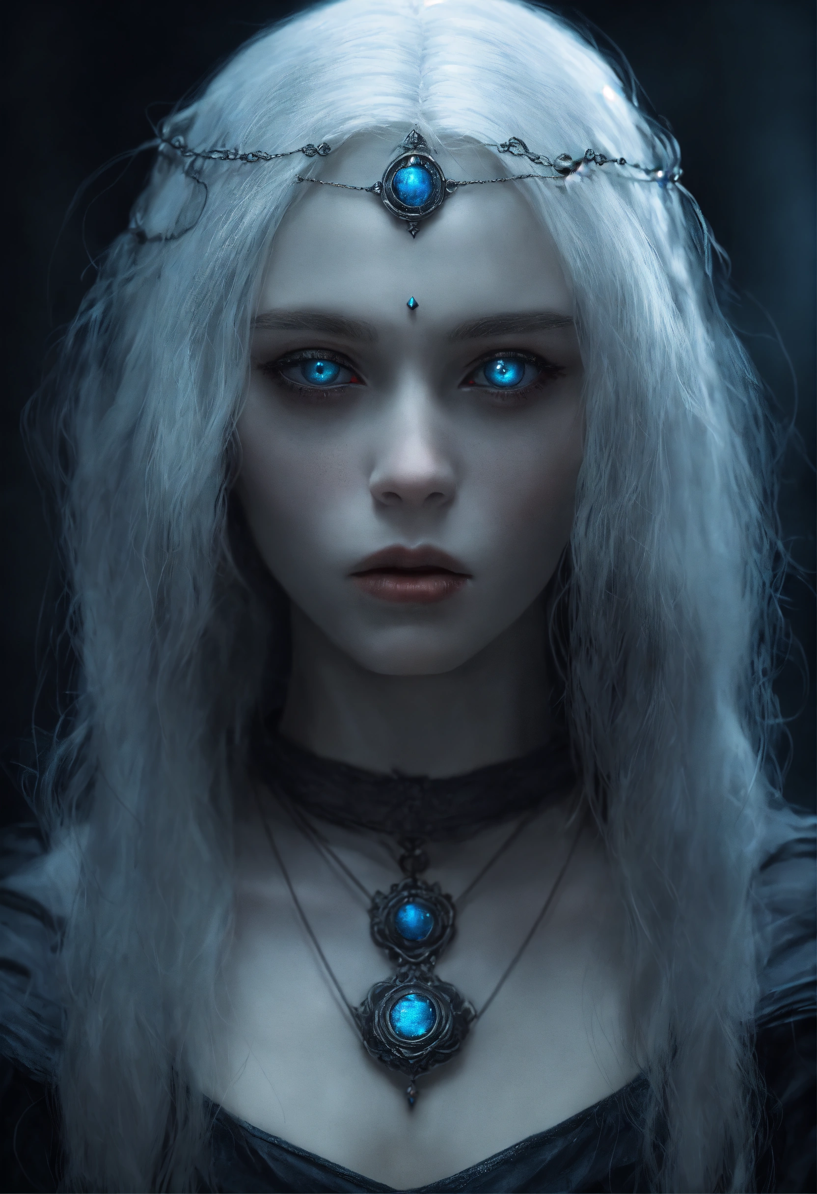 Lexica - Body portrait, 12 year old childlike female goth necromancer ...