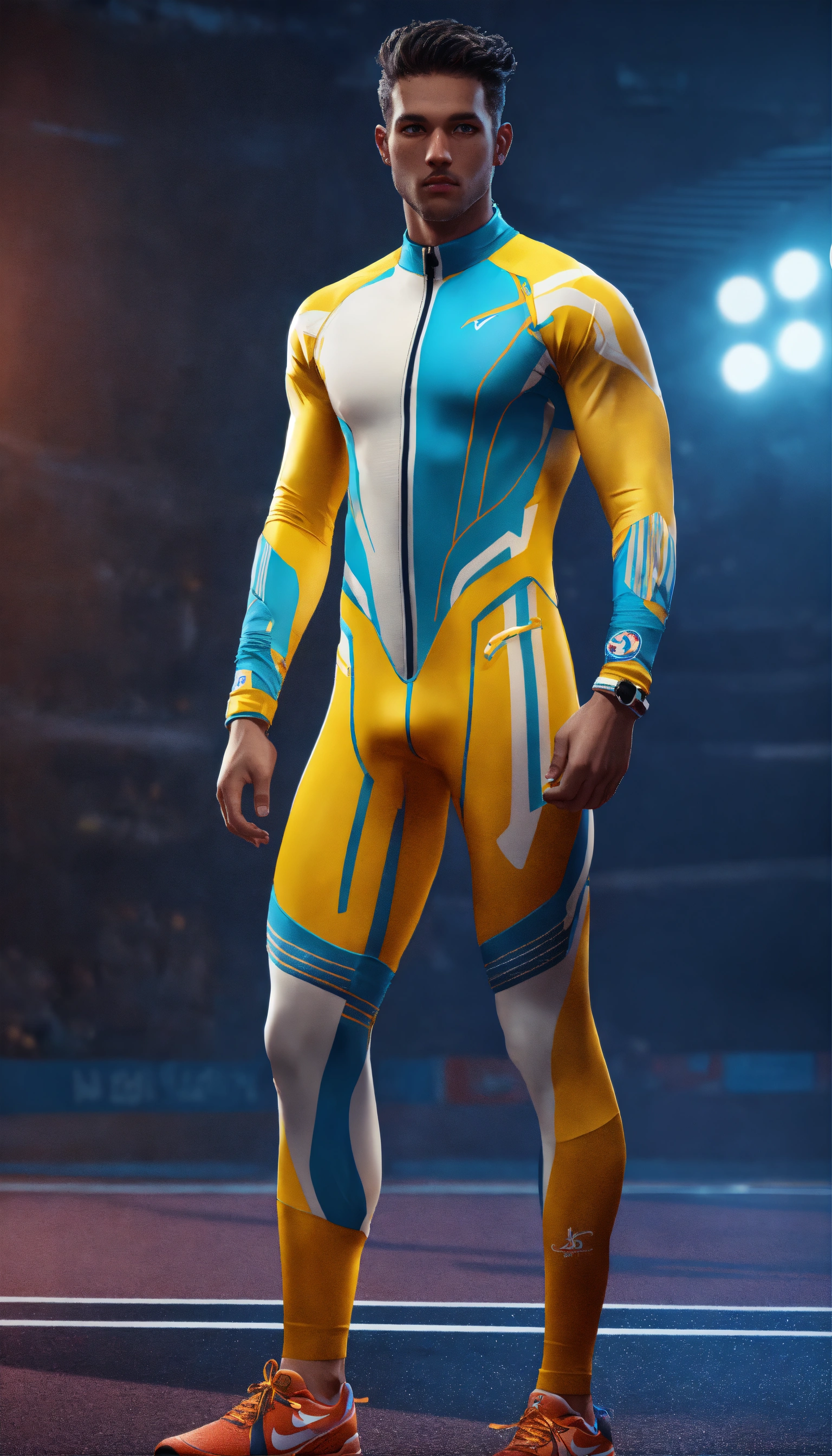 Lexica - Futuristic athlete designs, hard edges, complex and vibrant ...
