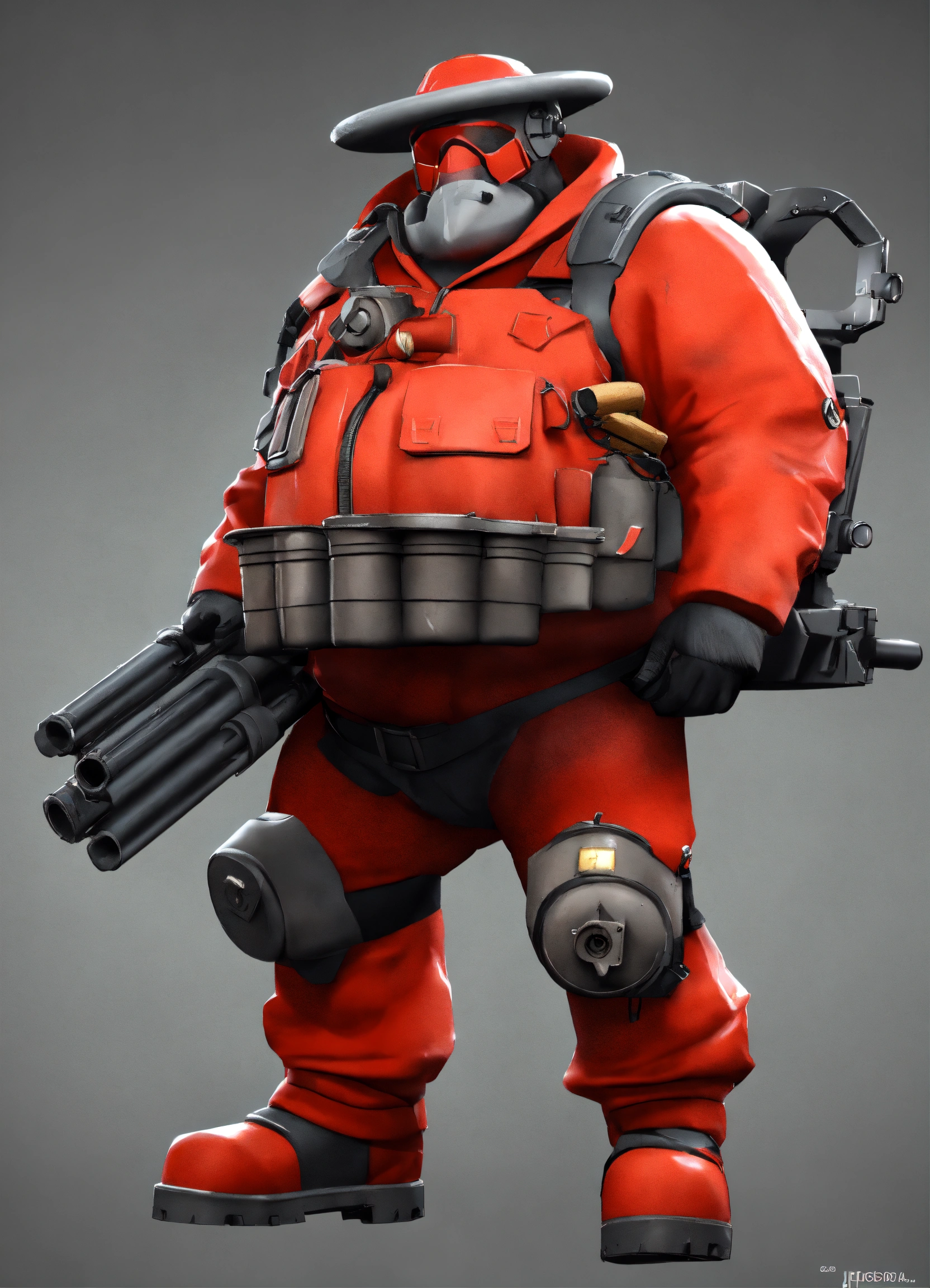Lexica - The Red Heavy from Team Fortress 2 holding a minigun, best ...