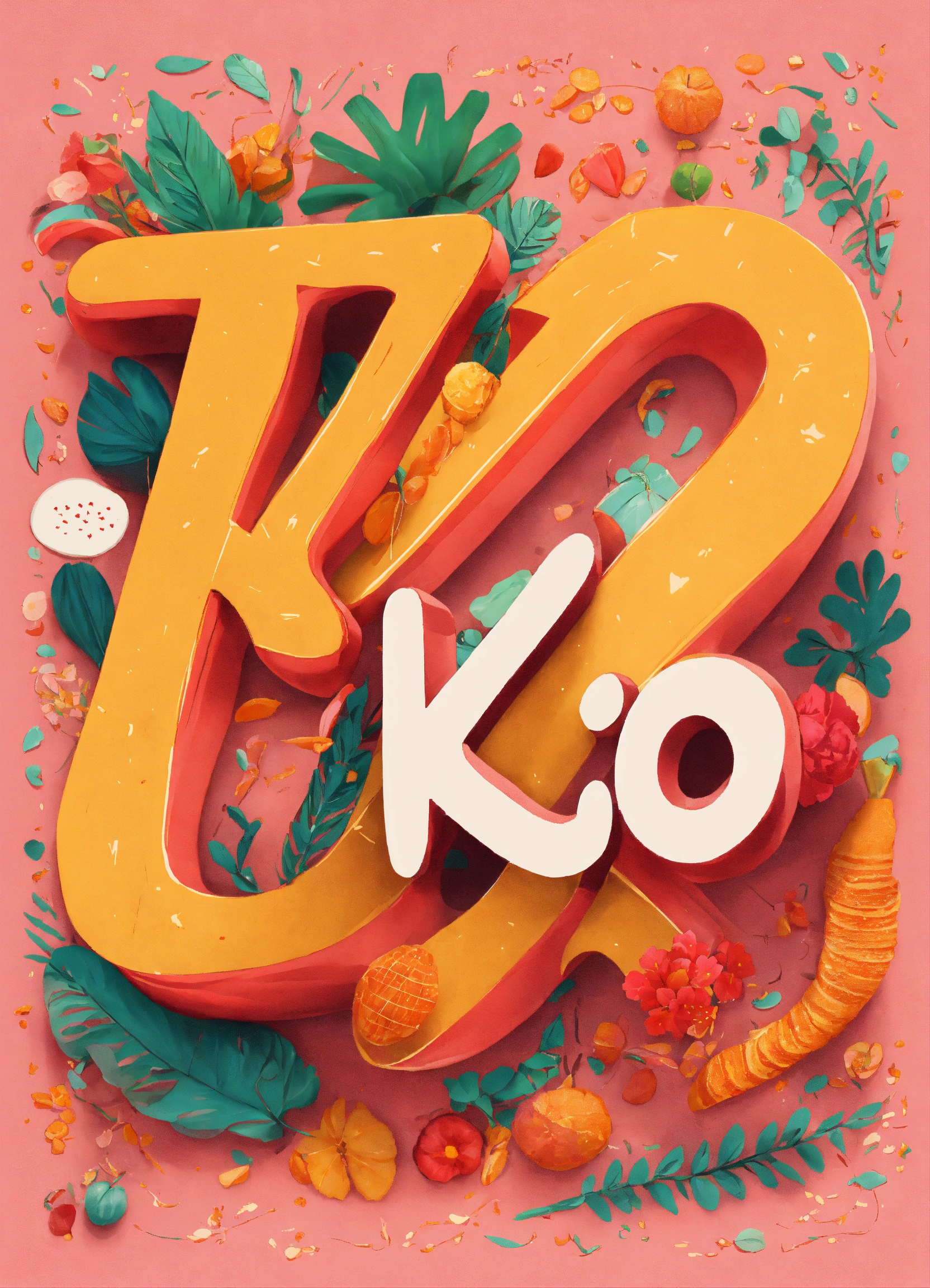 Lexica - The word Kilo in a fun cursive typography style