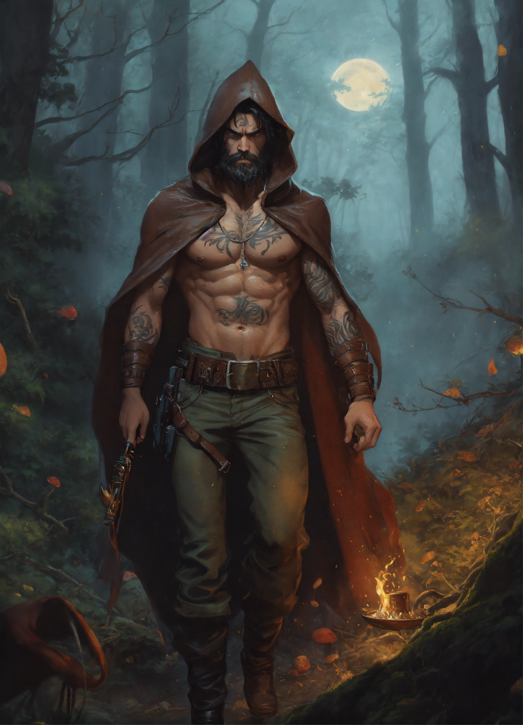 Lexica - In the style of comic book cover, a thin boney skinny gaunt ...