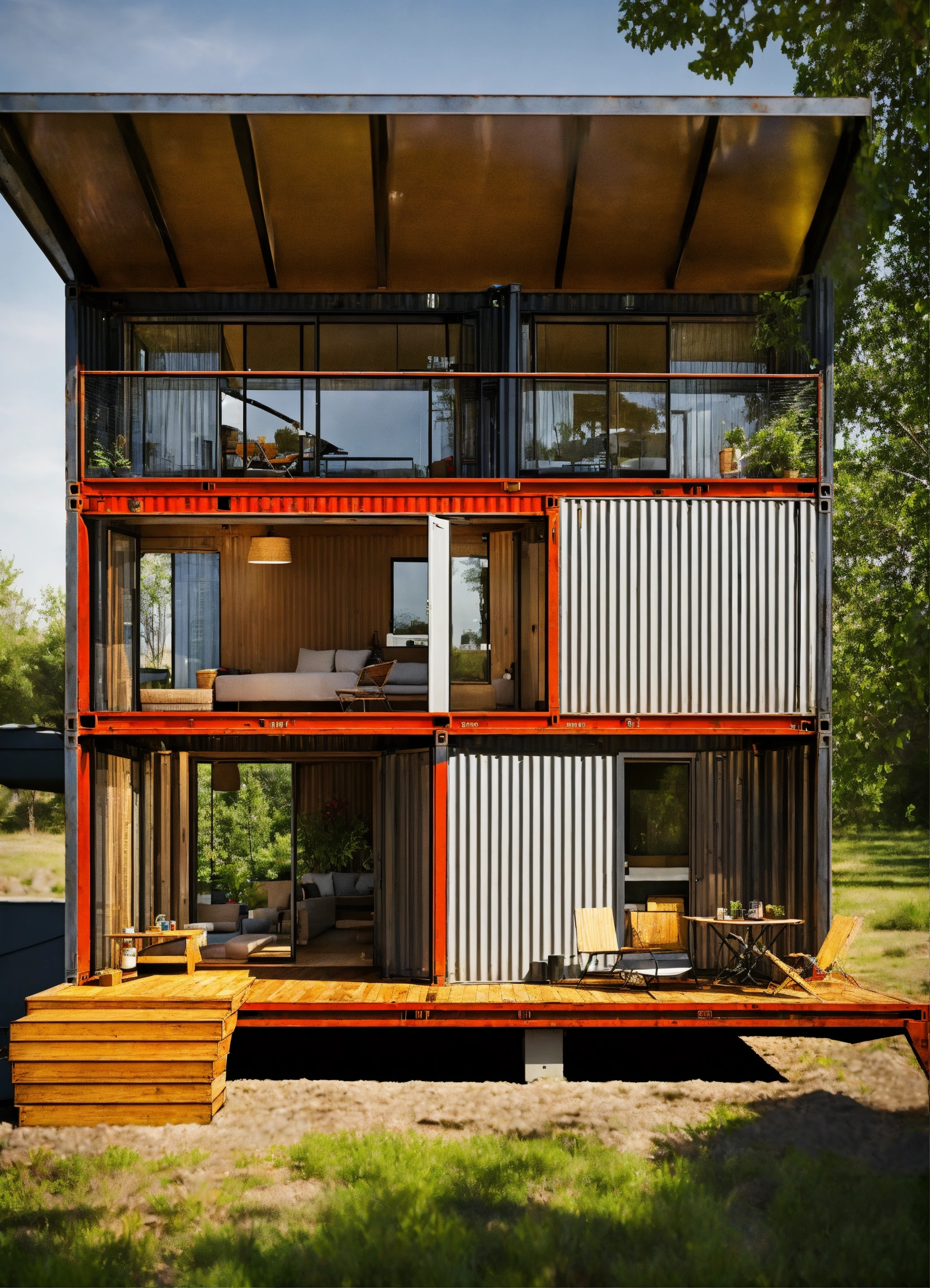 Lexica - Shipping container home 1100 square feet, 3 bedroom floor plan