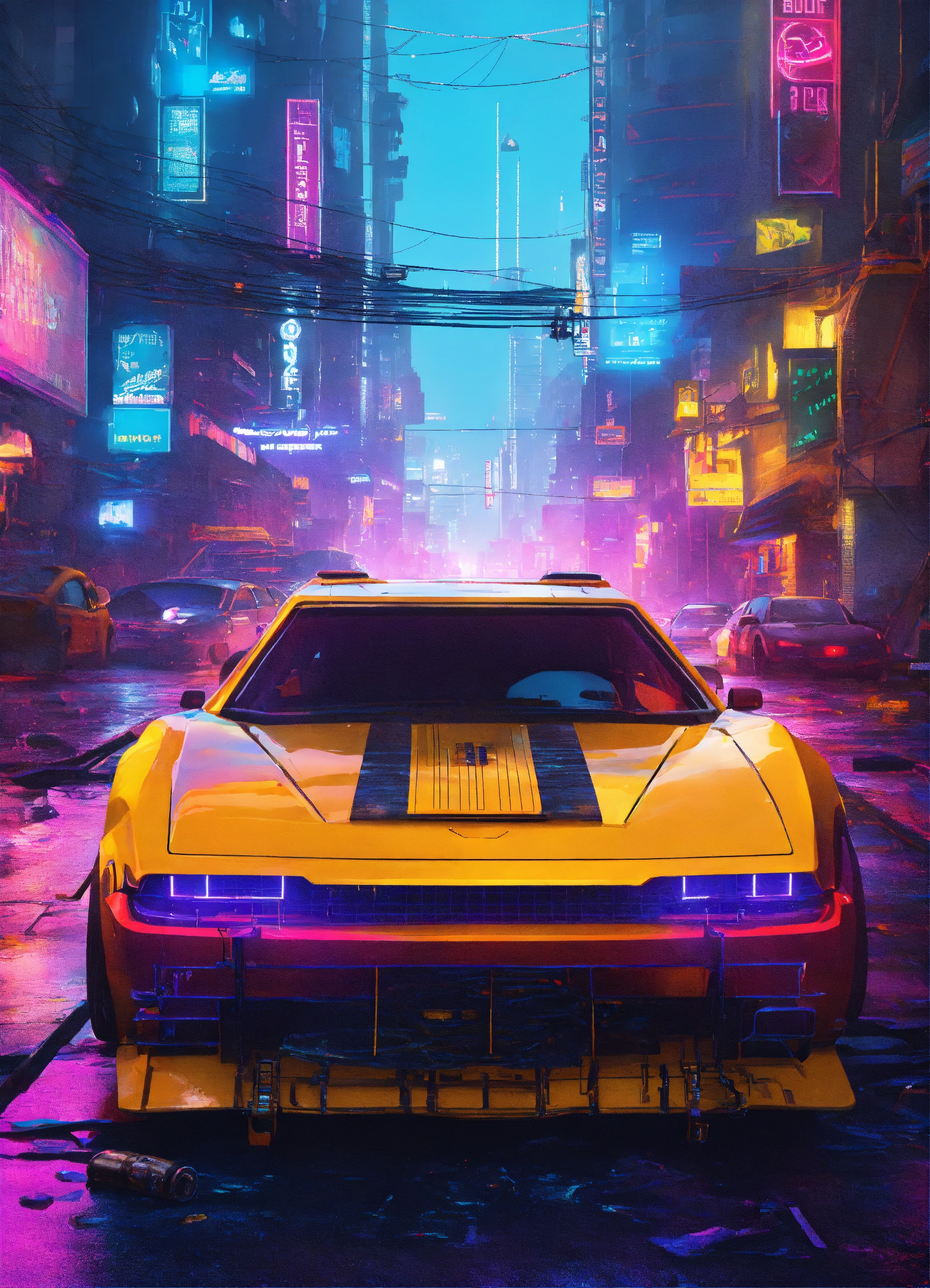 Lexica - Cyber punk cars 3d