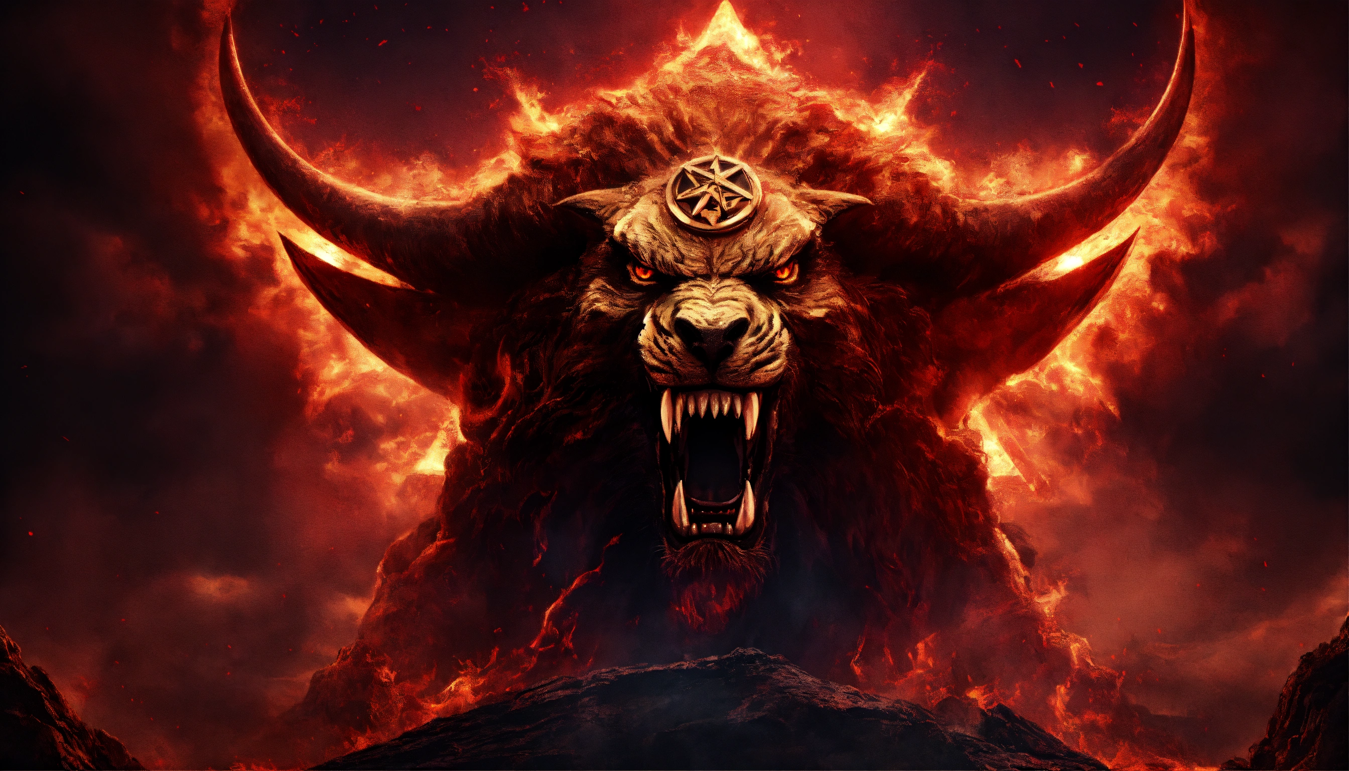 Lexica - Evil demonic Israel flag beast with an armageddon demon ...