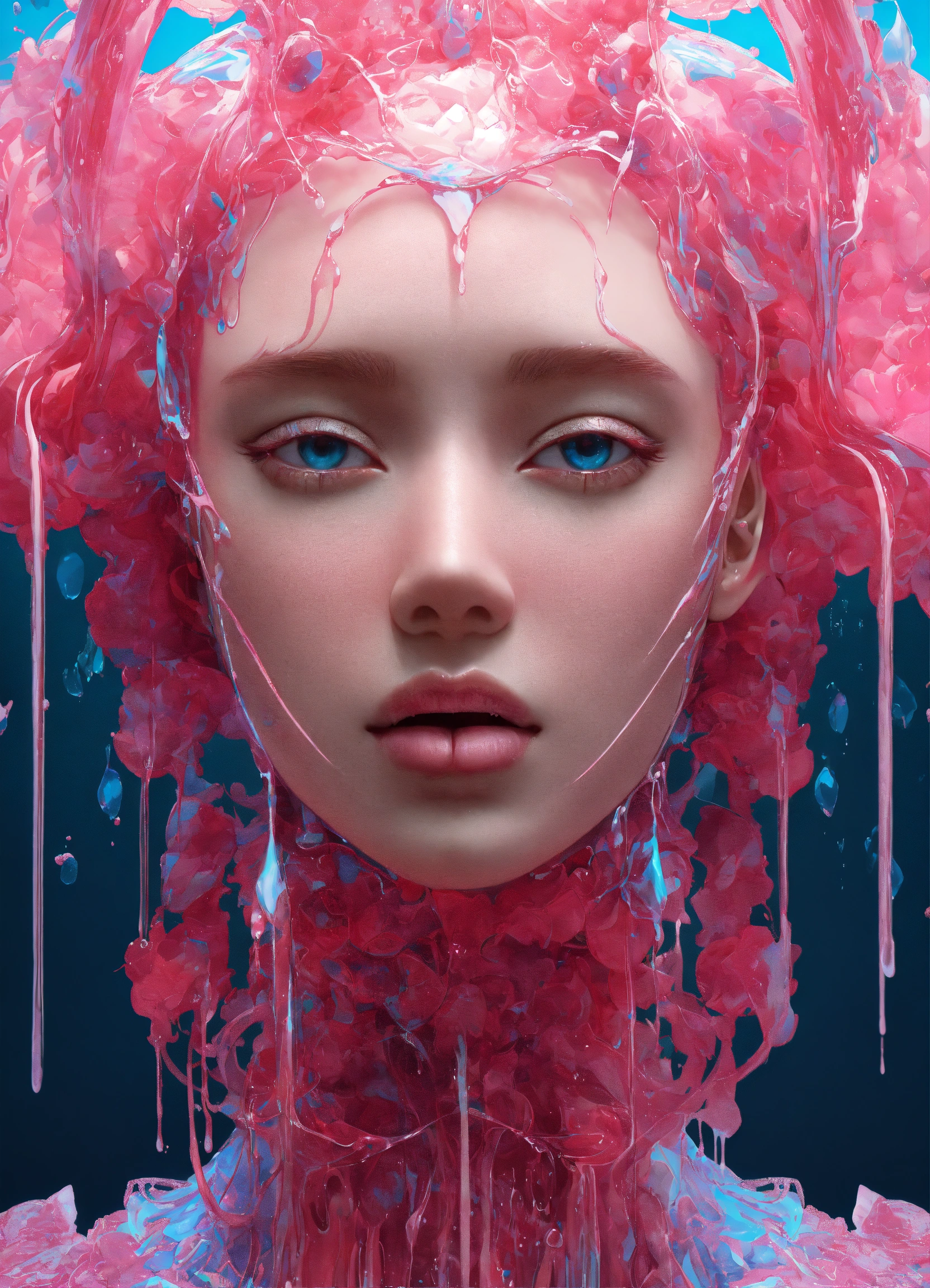 Lexica - Epic 3 d abstract sculpture, perlin mesh liquid headdress, 2 0 ...