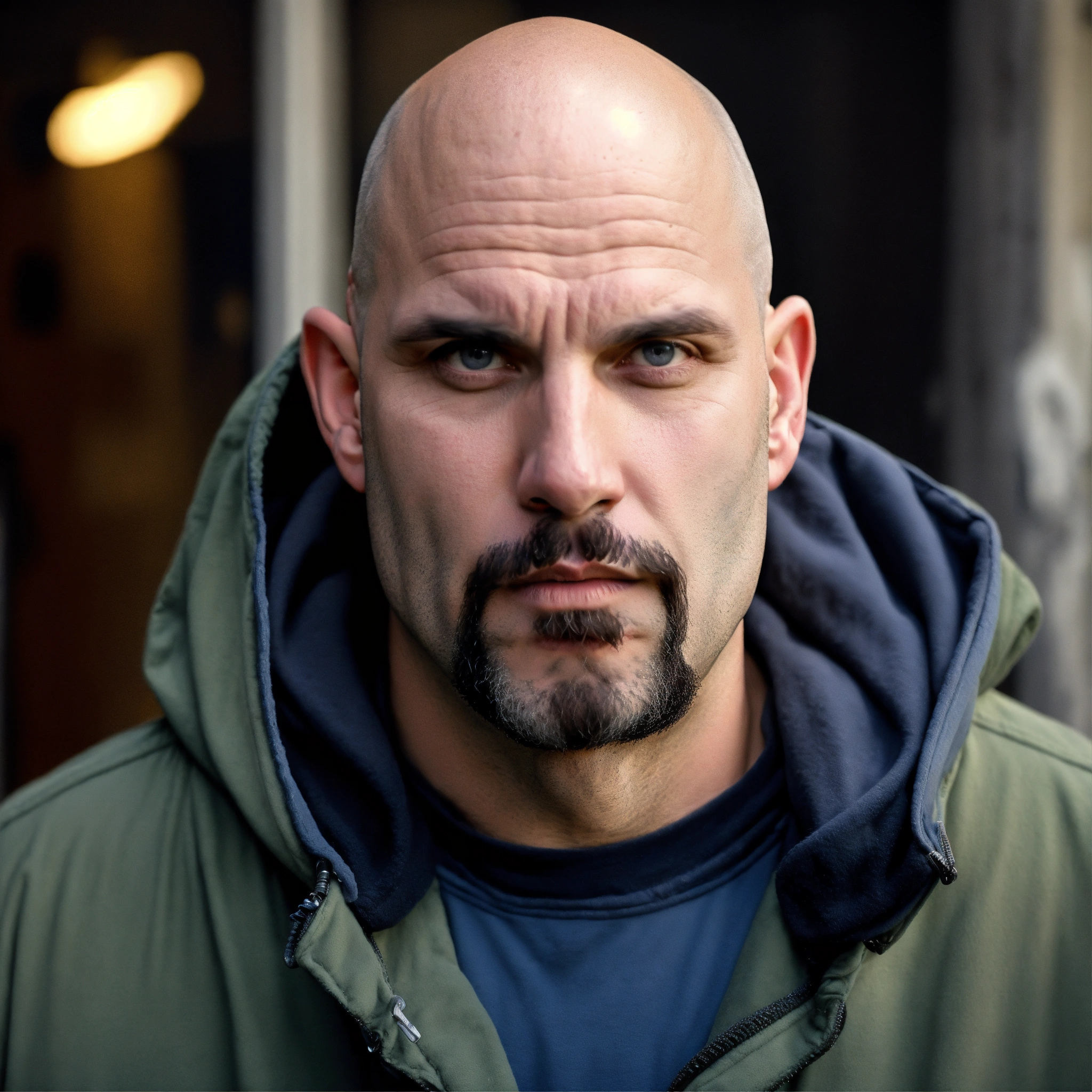 Lexica - JOHN FETTERMAN, CLEAN SHAVEN, A HUGE HOMELESS MAN WITH BALD ...