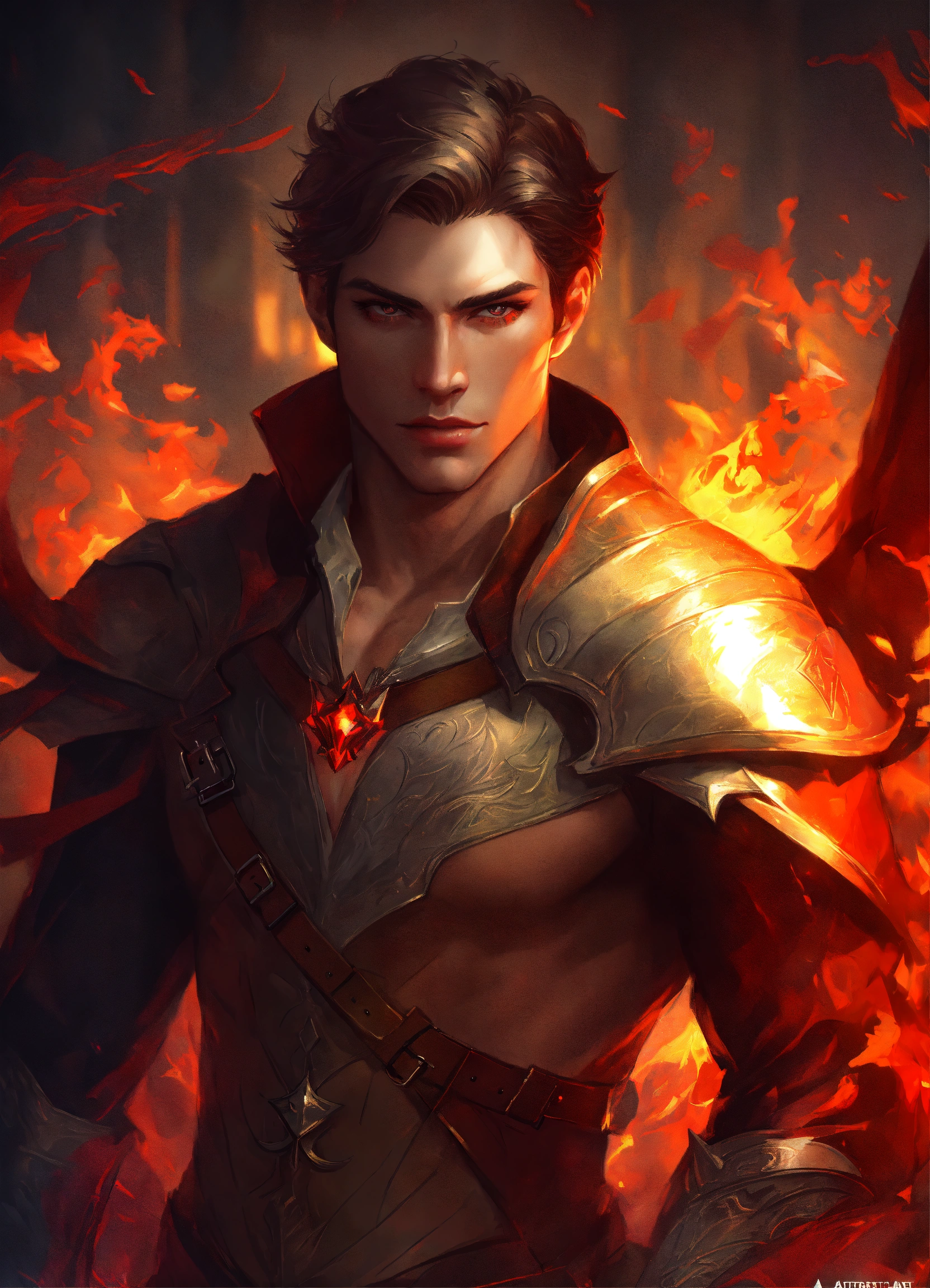 Lexica - Handsome demon, digital art, art by artgerm, male, medieval ...
