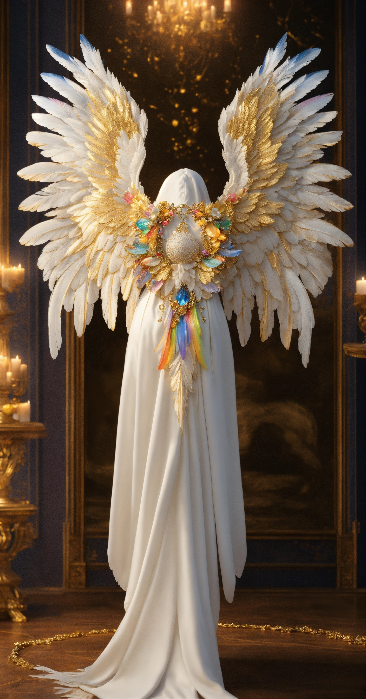 Lexica - Beautiful and perfect small angel wings in white, detailed and ...