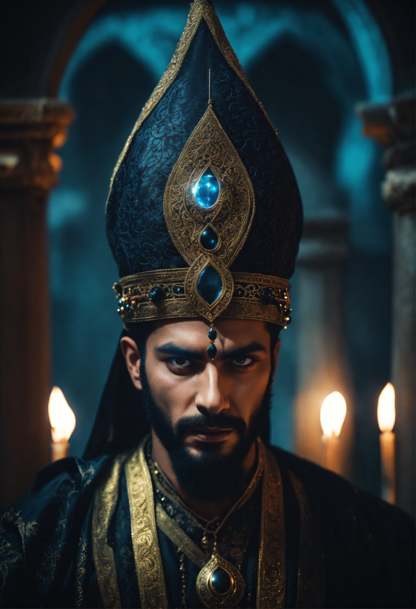 Lexica - Dark, mysterious and dramatic fantasy headshot of a handsome ...