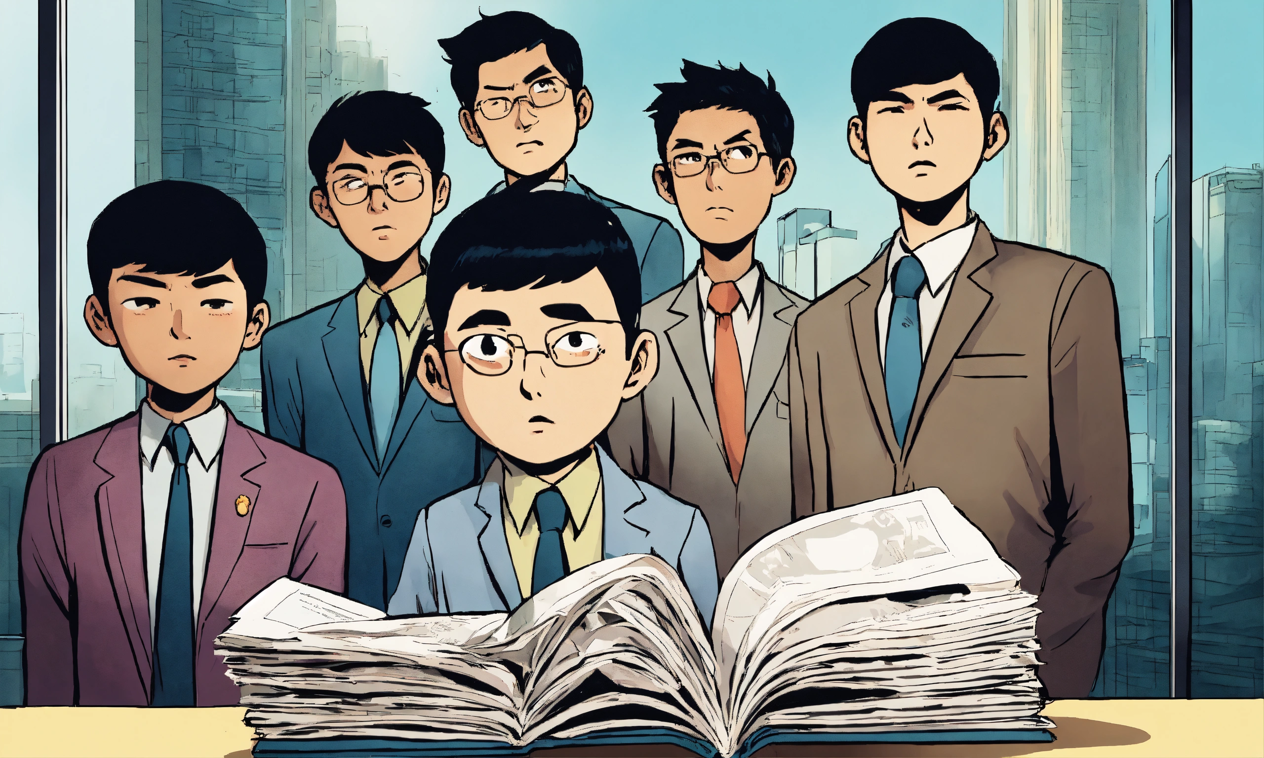 Lexica - Illustration of an Asian CEO of a large company (with eyes ...