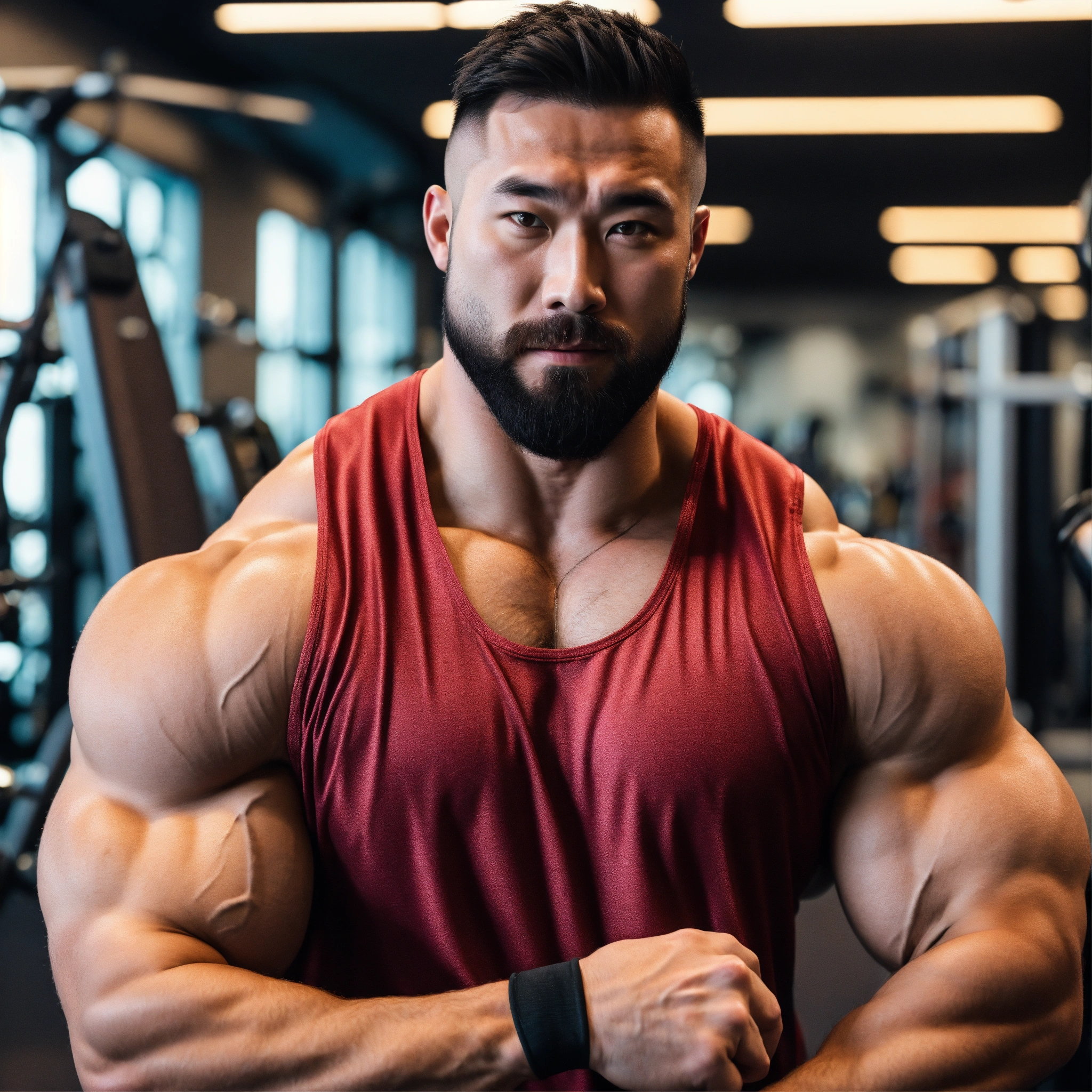 Lexica - 30-year-old hairy man with big muscles, Bi Han, big ...