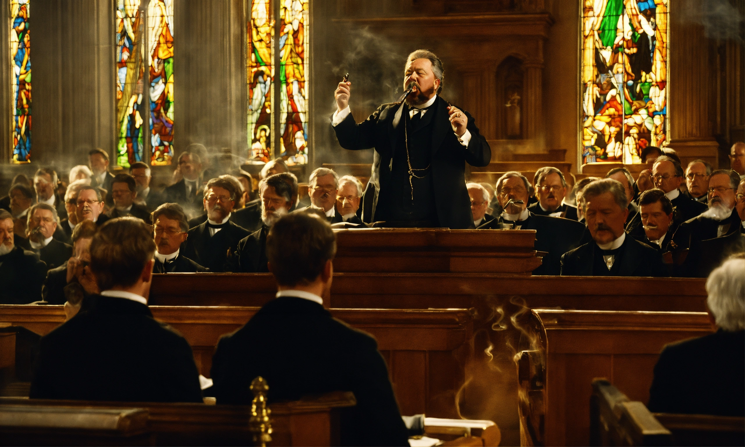 Lexica - Charles Spurgeon, photorealistic, preaching a sermon at a ...