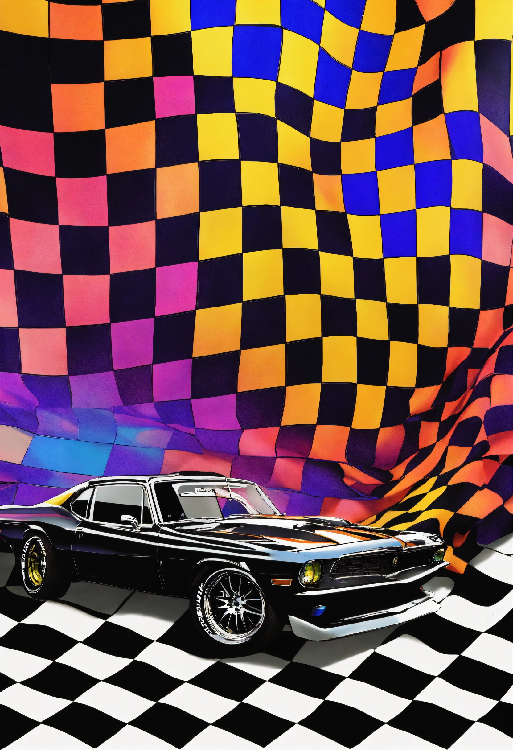 Lexica - Psychedelic checkered flag