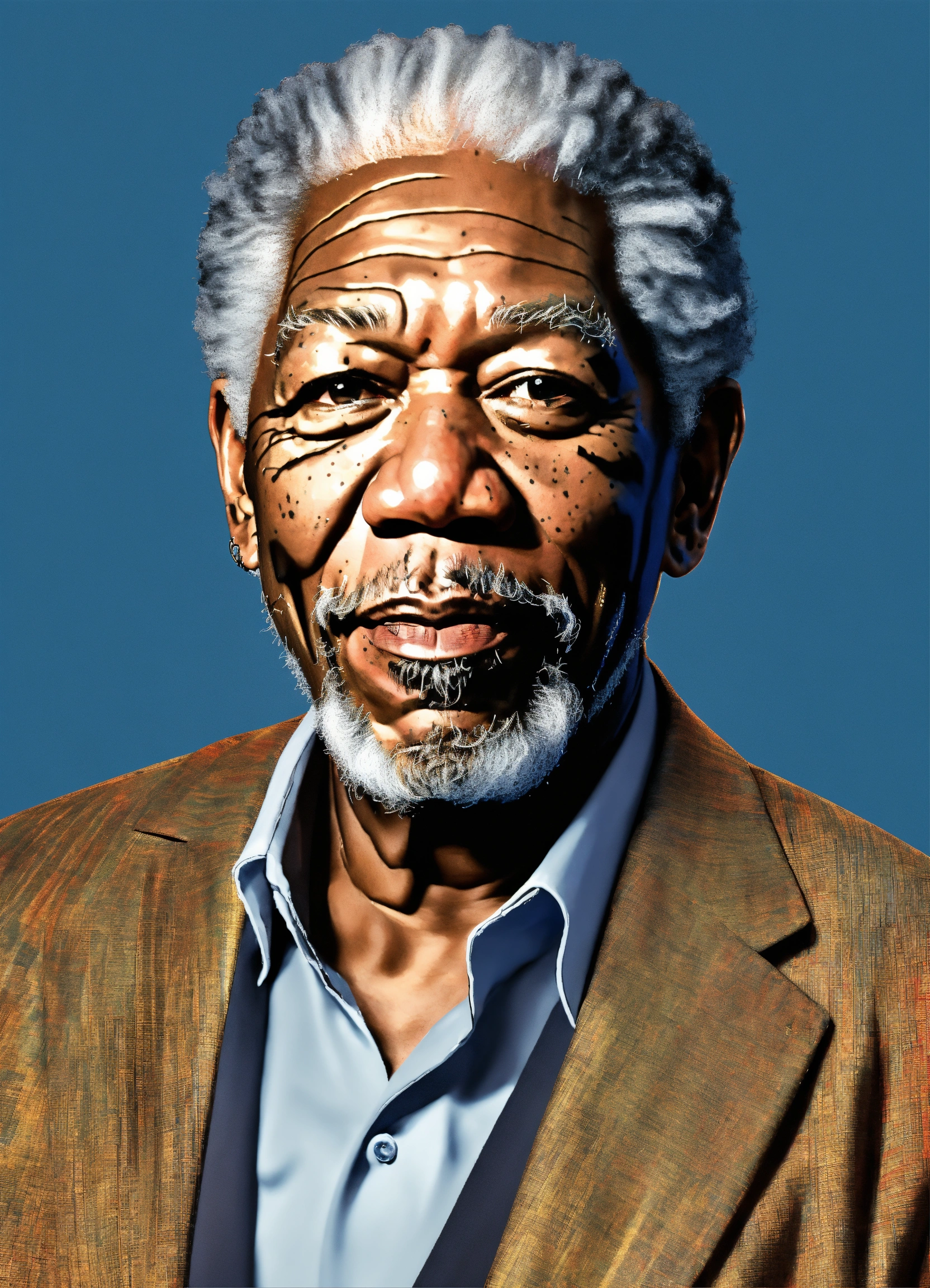 Lexica - 3d illustration, neo-pop art, morgan freeman