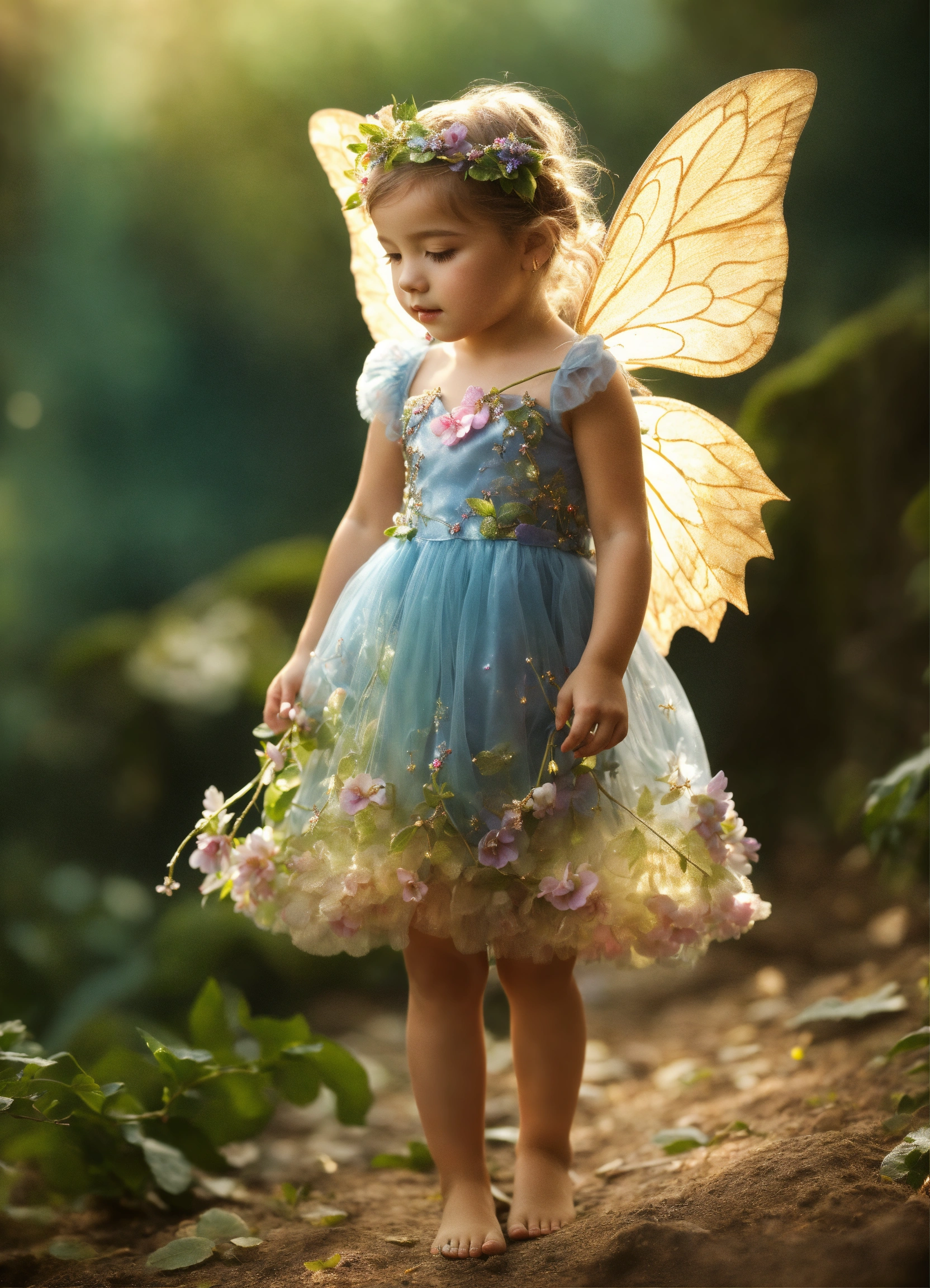 Lexica - A beautiful little fairy full body dressed in beautiful ...