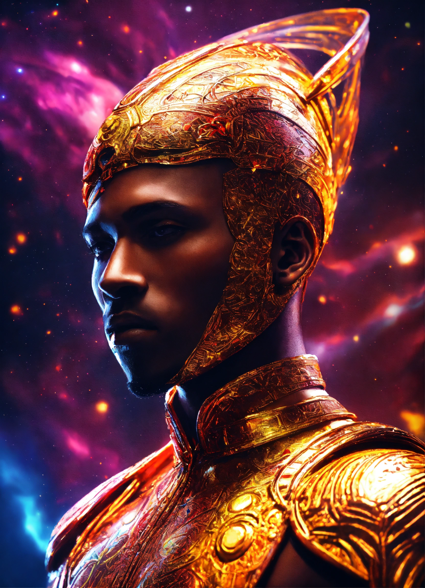 Lexica - Ethiopian male Humanoid using cosmic energy magic, epic, hyper ...