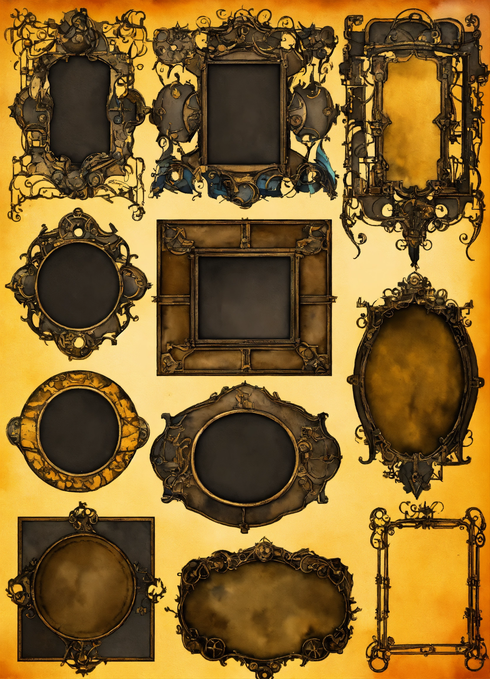 Lexica - Create detailed watercolor illustrations of goth steampunk ...