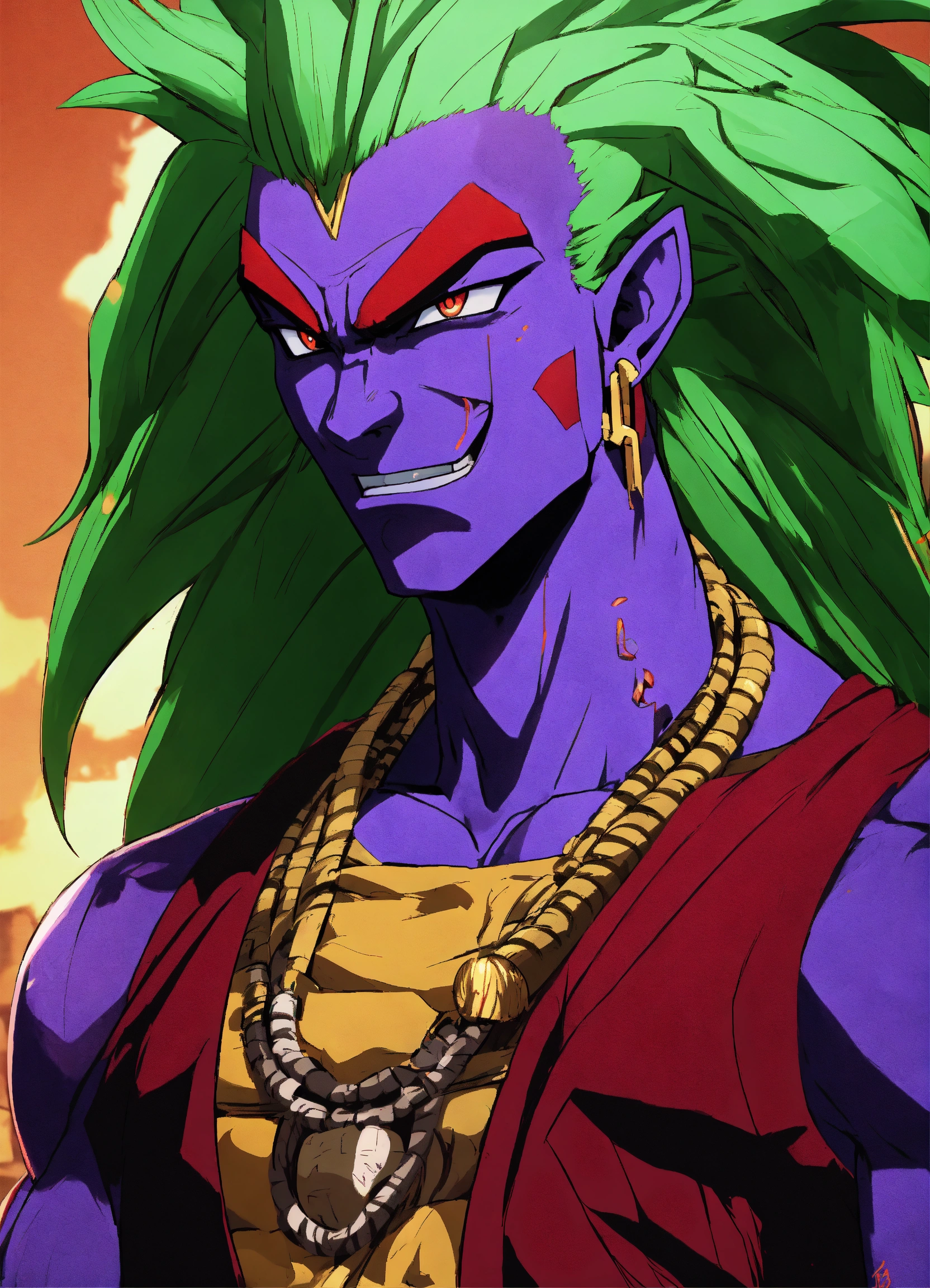 Lexica - African dragon ball z anime styled character, muscular ...