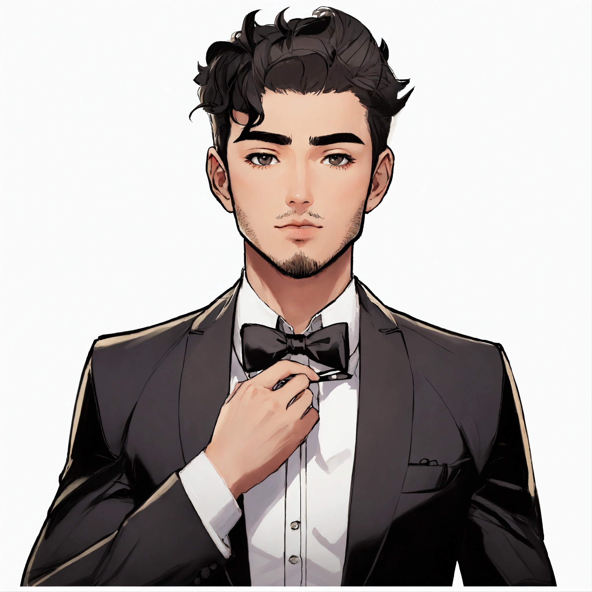 Lexica - Keep the art style and hair but make the eyebrow thinier, put ...