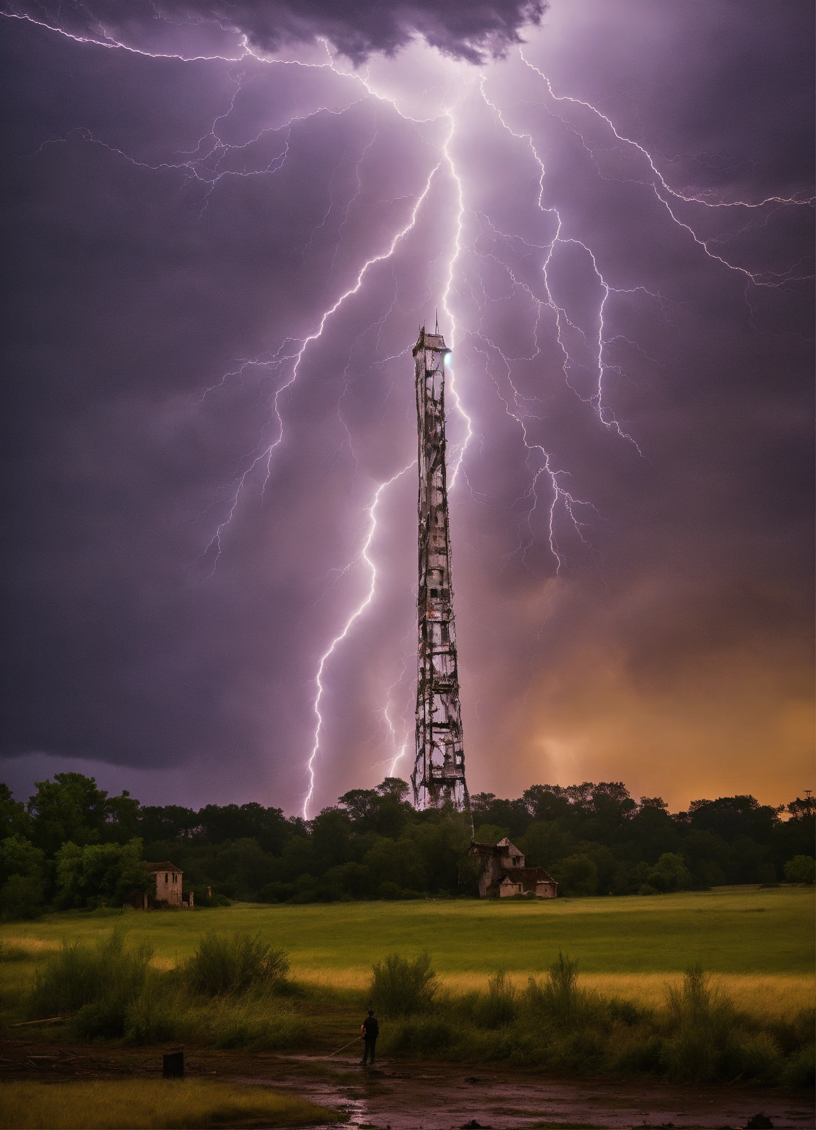 Lexica - "Create an incredibly realistic image featuring a tall tower ...