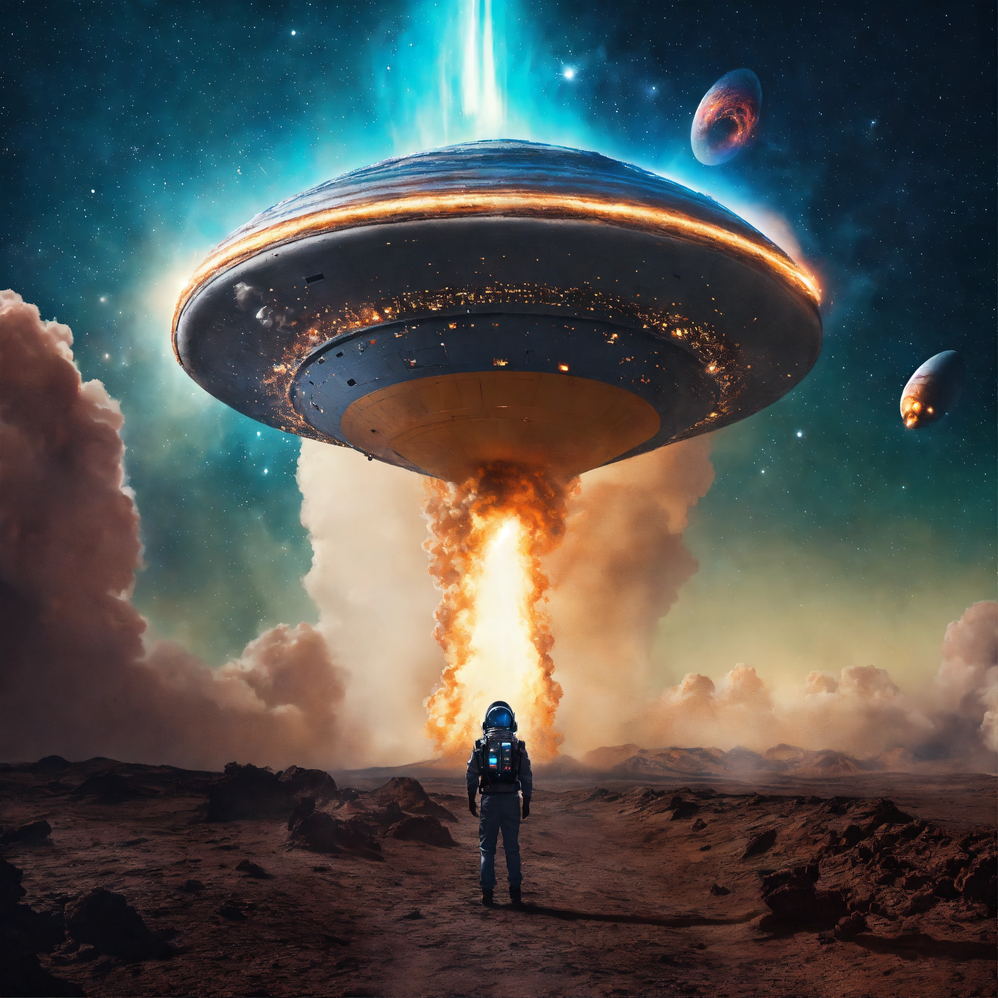 Lexica - A photograph capturing the moment an extra-terrestrial alien ...