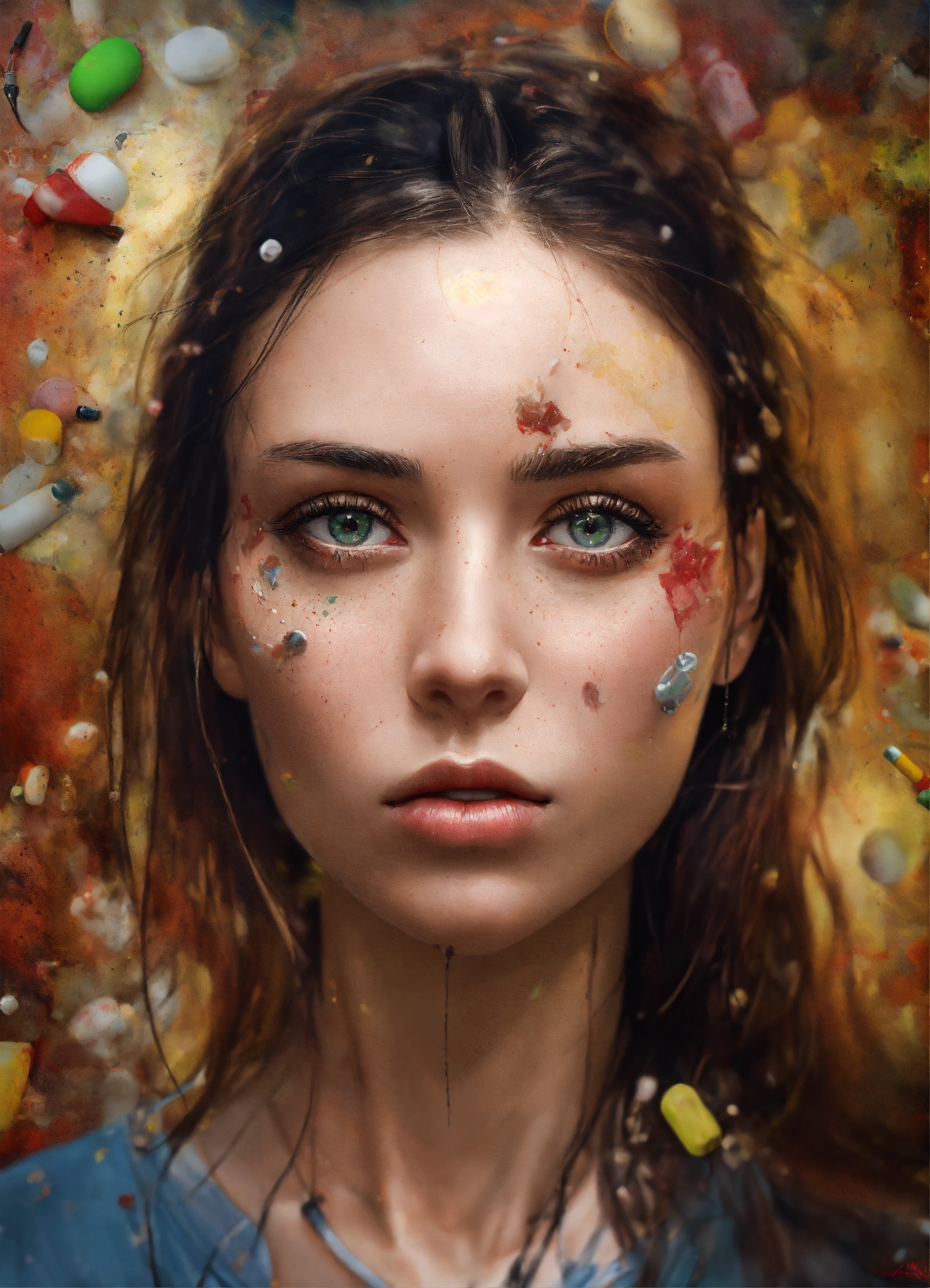 Lexica - Drug addict Elza portrait, front face ,photorealistic, mess ...