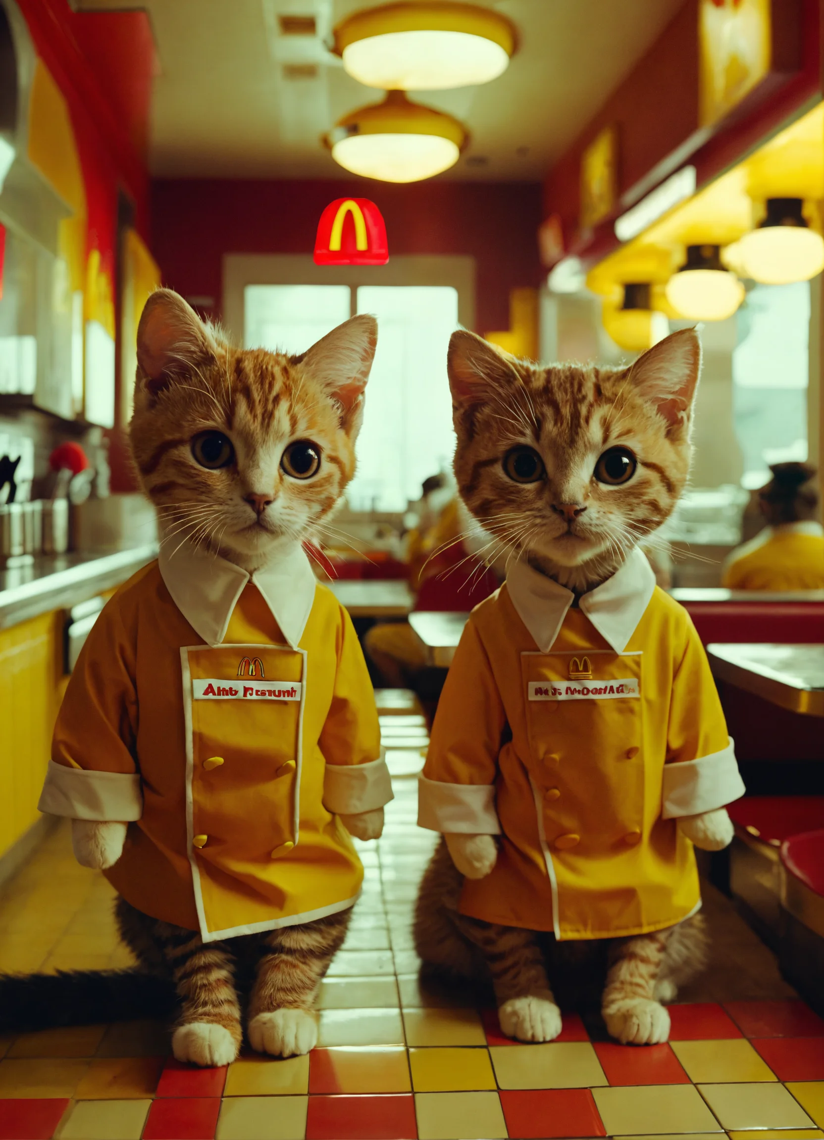 Lexica - A Mc Donalds restaurant interior shot run by anthropomorphic ...